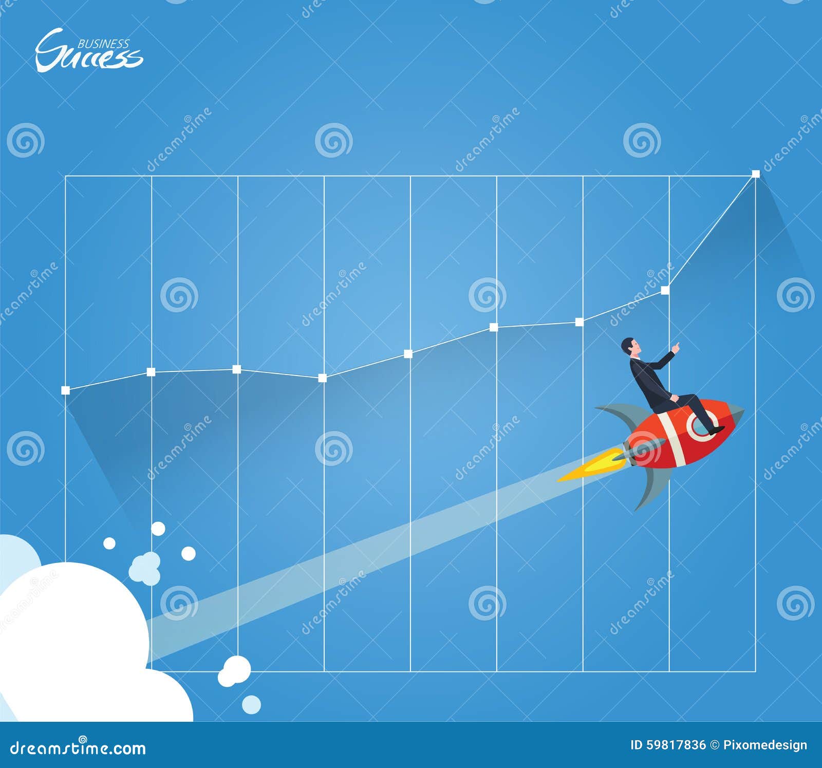 Minimal Flat Character of Business Success Concept Illustrations Stock ...