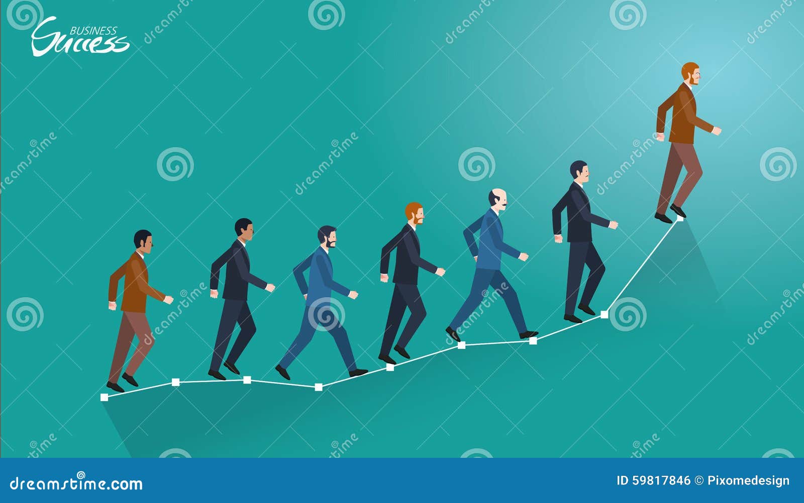 Minimal Flat Character of Business Success Concept Illustrations Stock ...