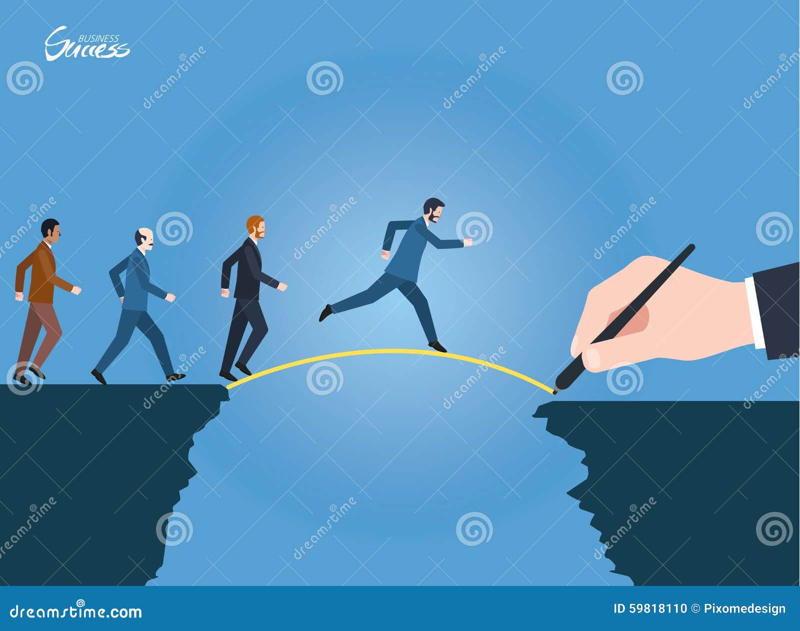 Minimal Flat Character of Business Success Concept Illustrations Stock ...