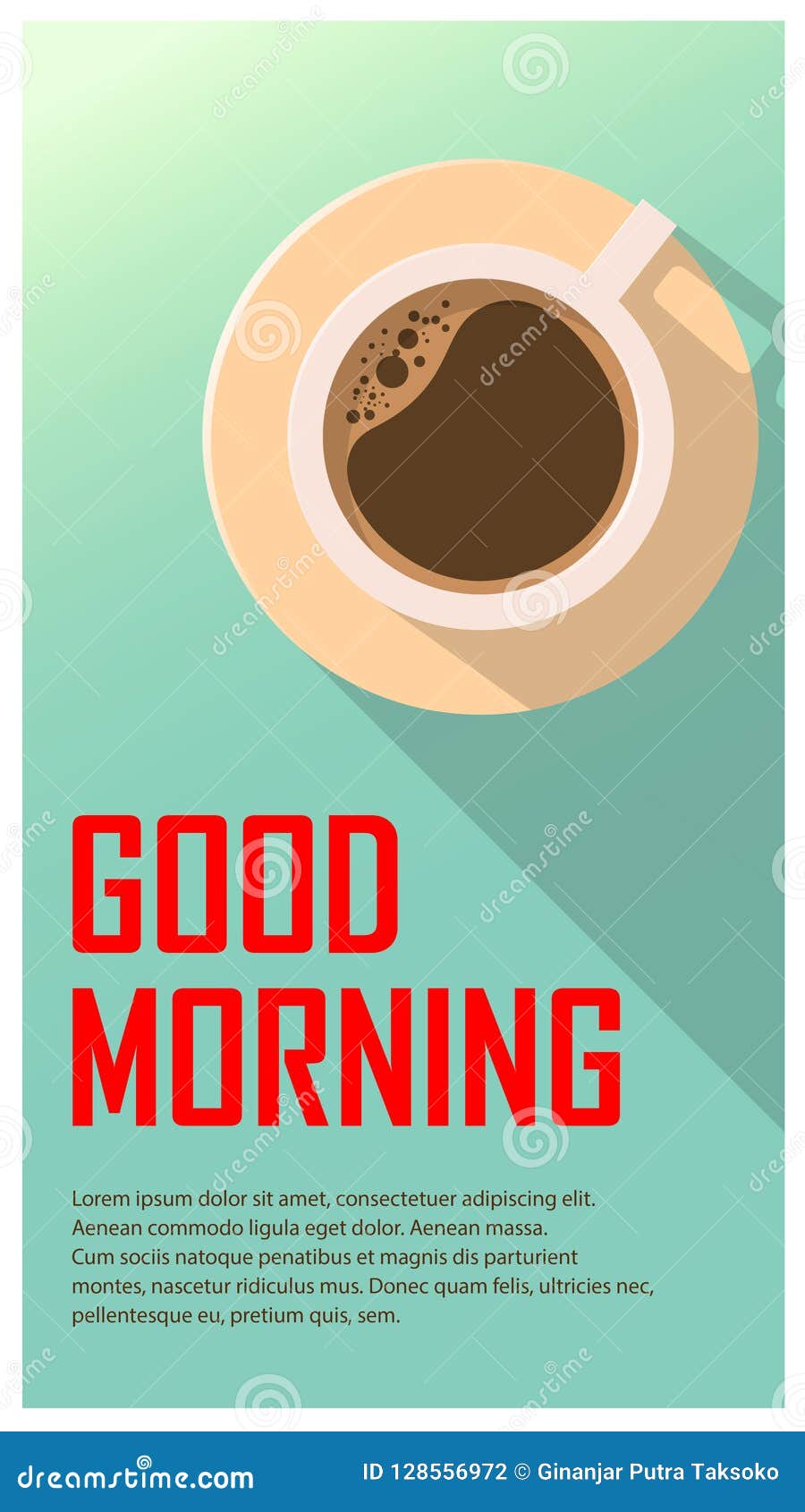 Minimal & Flat Design Poster Coffee Stock Vector - Illustration of ...