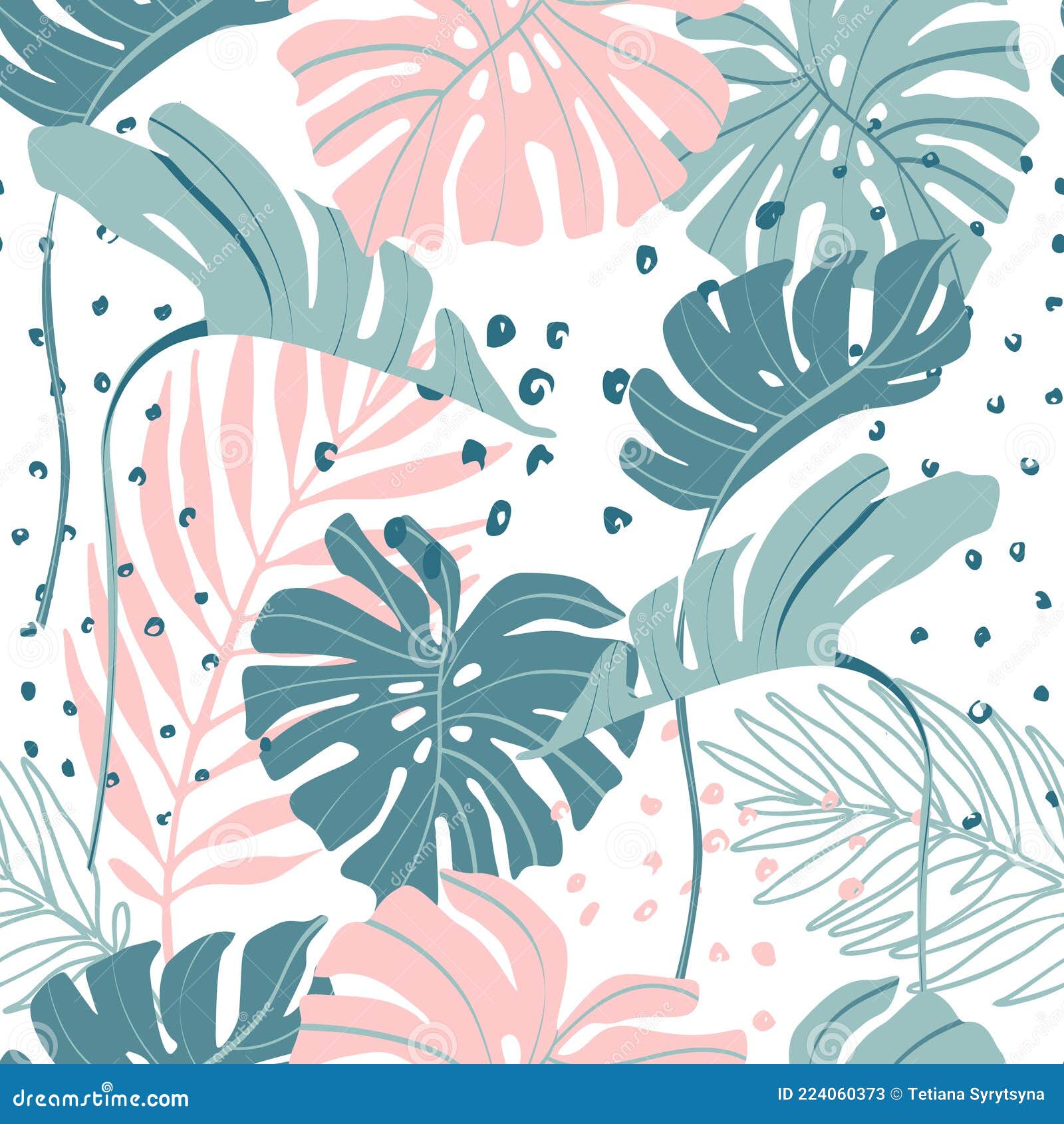 Minimal Floral Greeting Invitation Card Template Design W/ Monstera ...