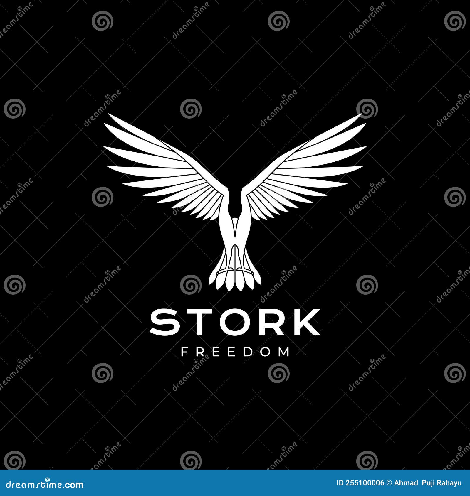 Minimal Flying Stork Logo Design Stock Vector - Illustration of natural ...
