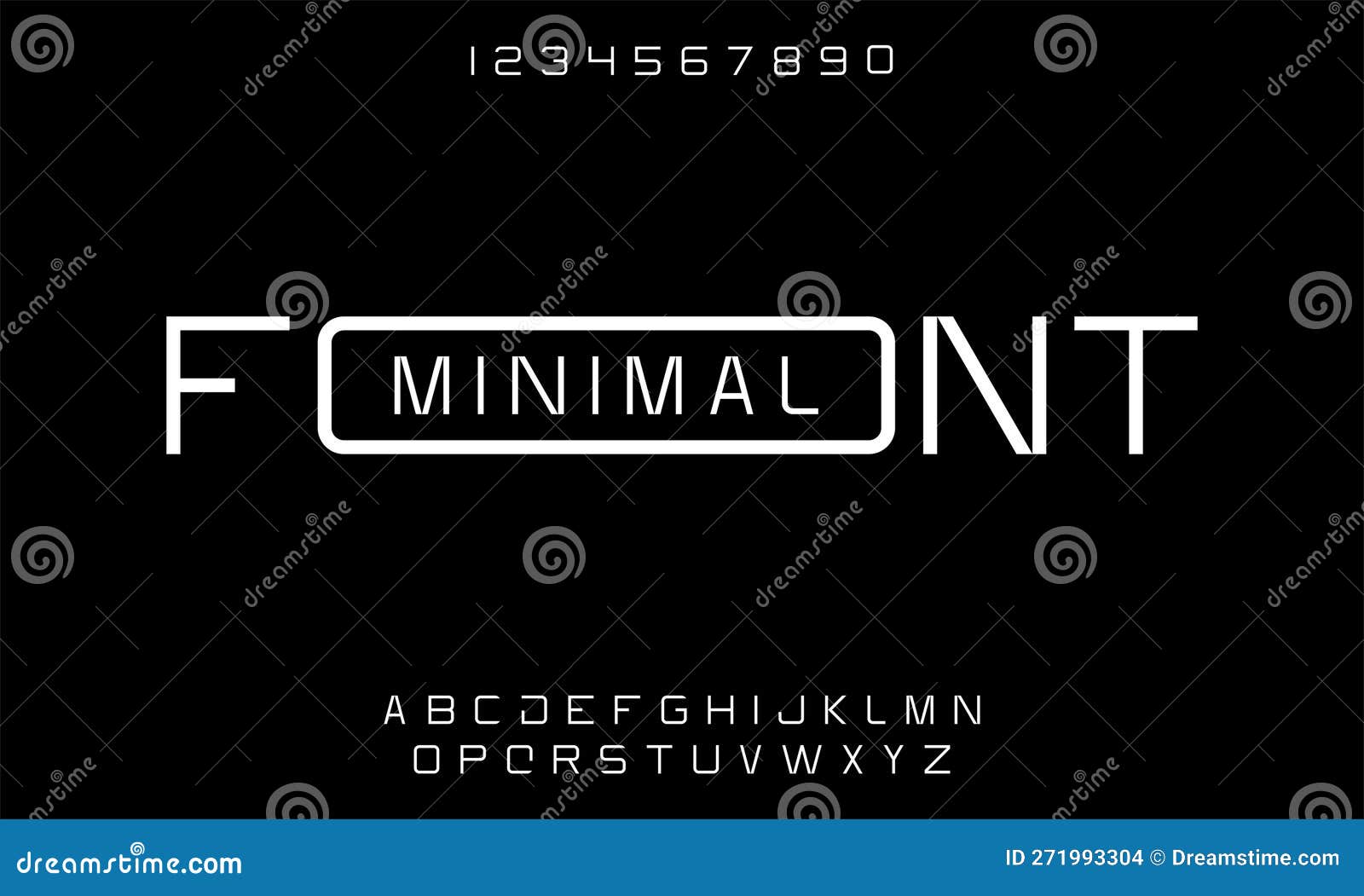 Minimal font stock vector. Illustration of background - 271993304