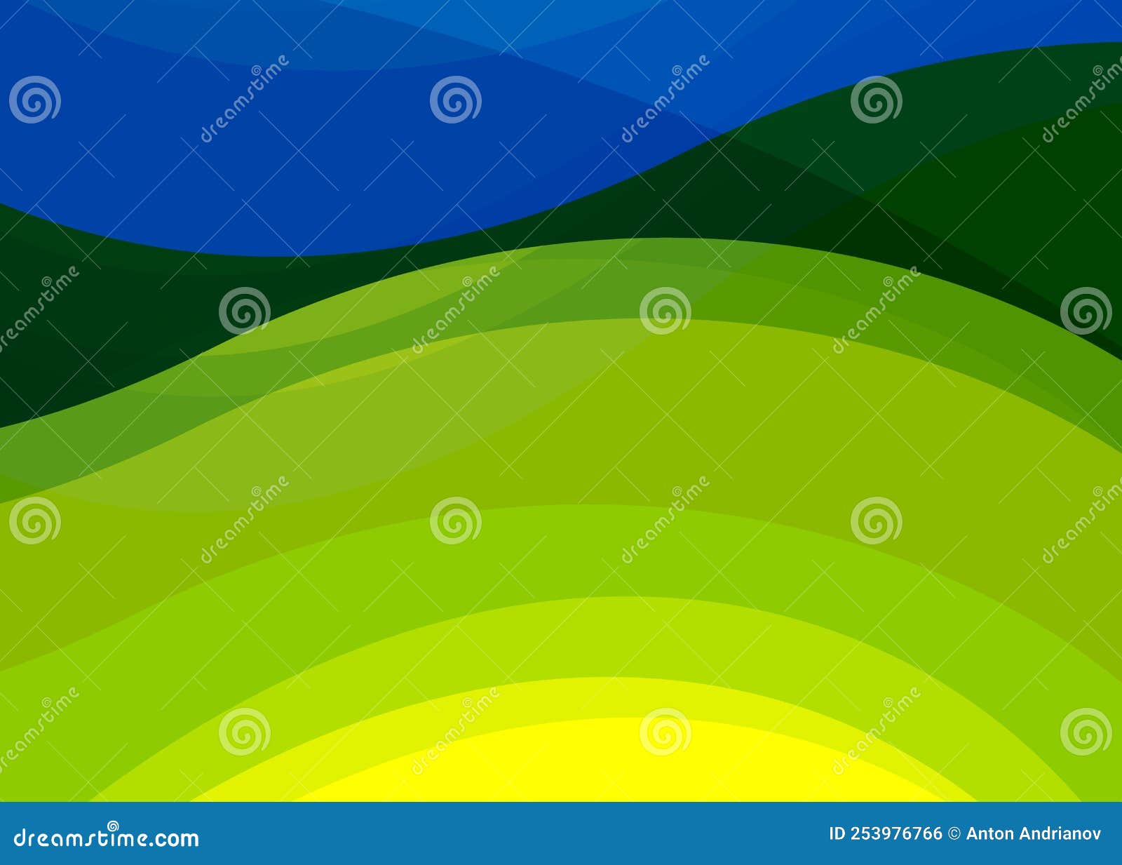 Yellow-green Background with Waves for Design. Minimal Geometric ...