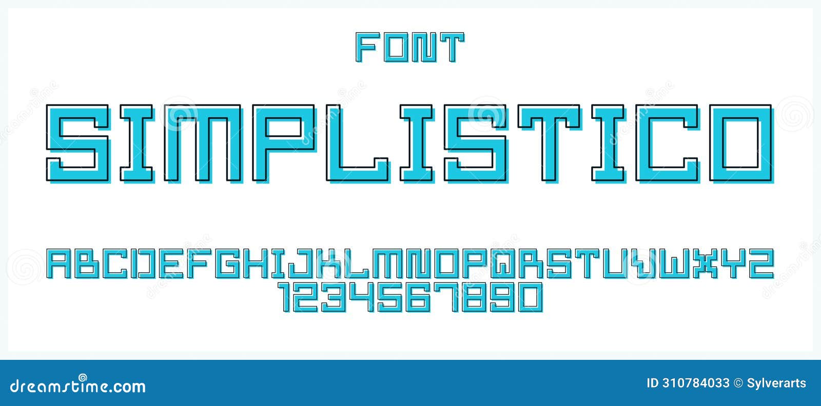 Minimal Geometric Cyberpunk Font, Vector Typeface in Geometry ...