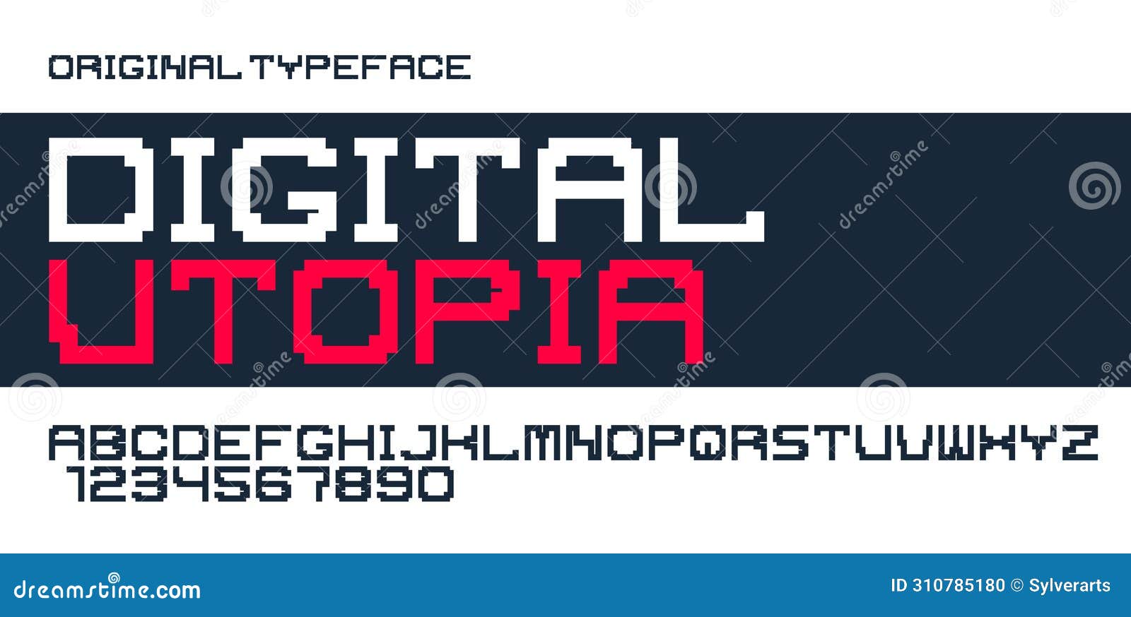 Minimal Geometric Cyberpunk Font, Vector Typeface in Geometry ...