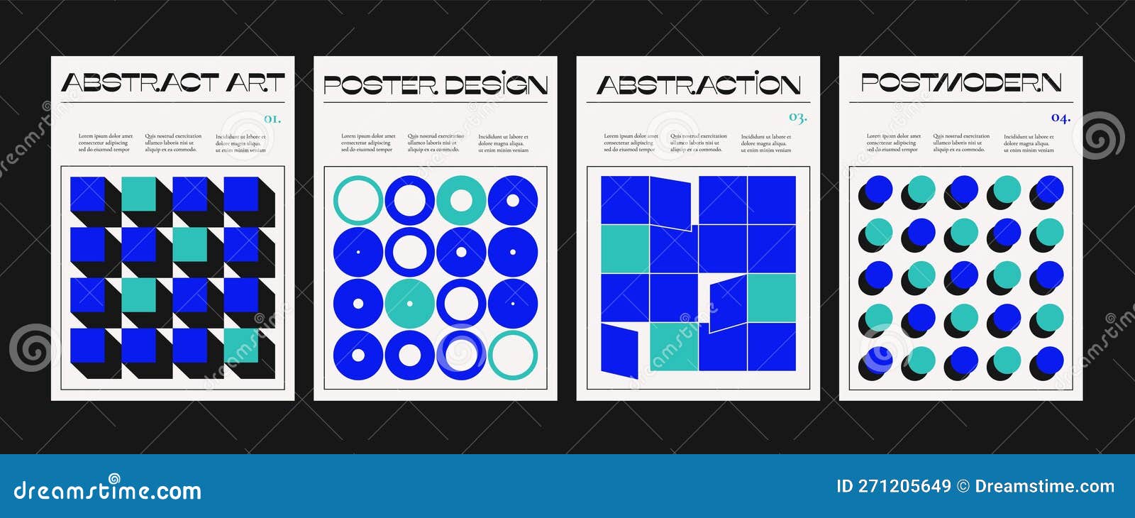 Minimal Geometric Posters. Modern Simple Geometry Forms Primitive ...