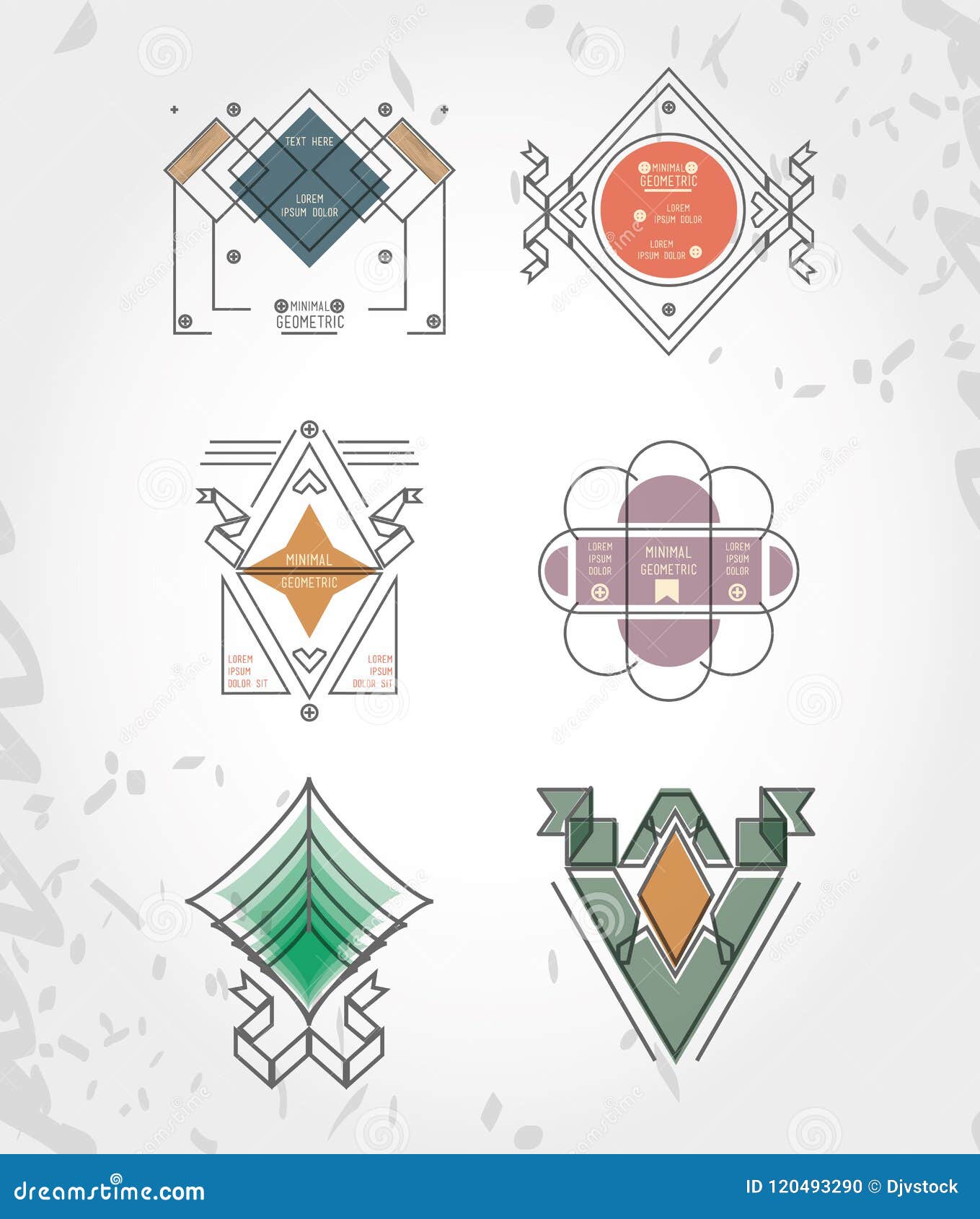 Minimal Geometric Set Figures Stock Vector - Illustration of geometric ...