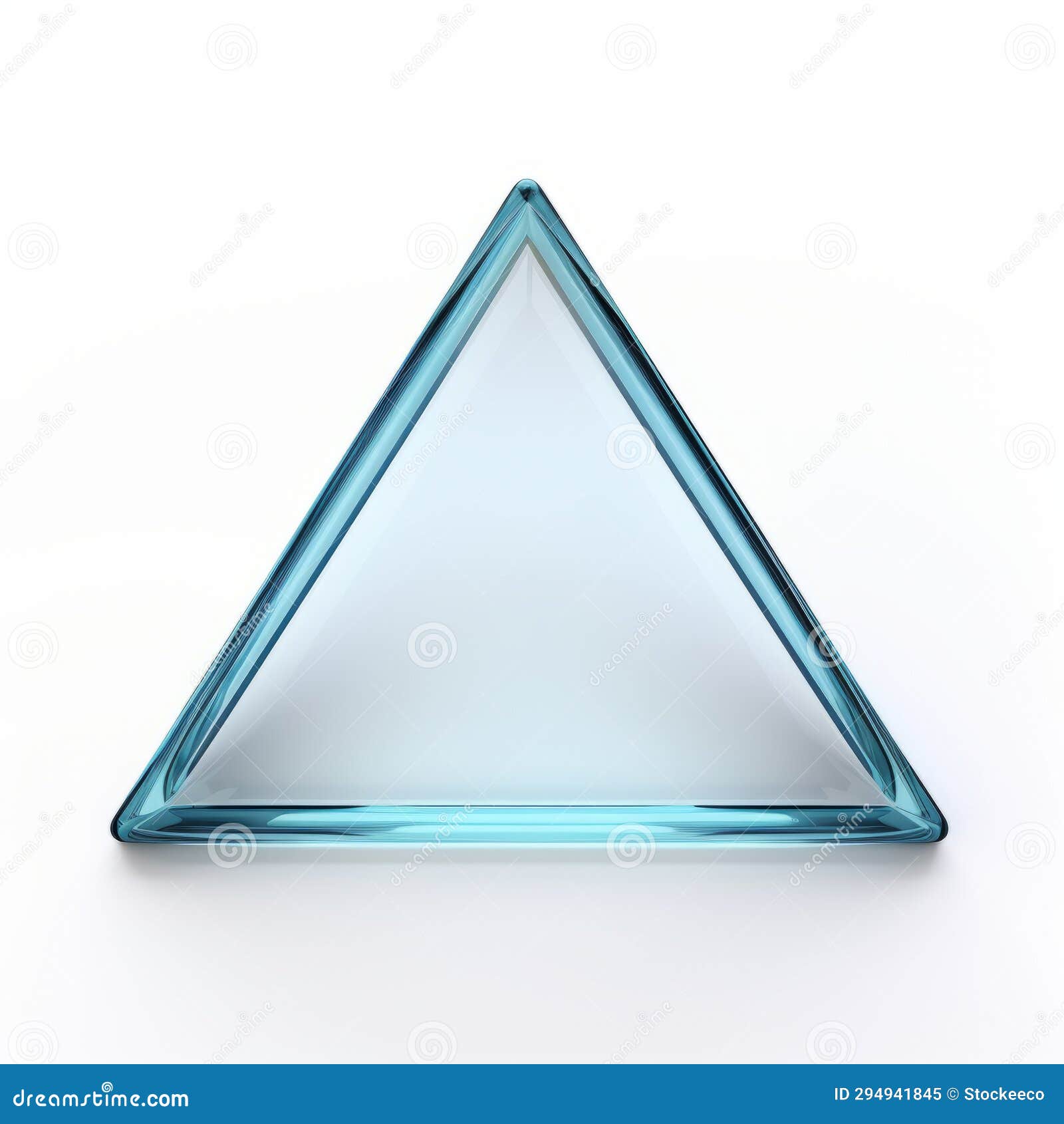 Minimal Glass Triangle on White Background - Bold Structural Designs ...