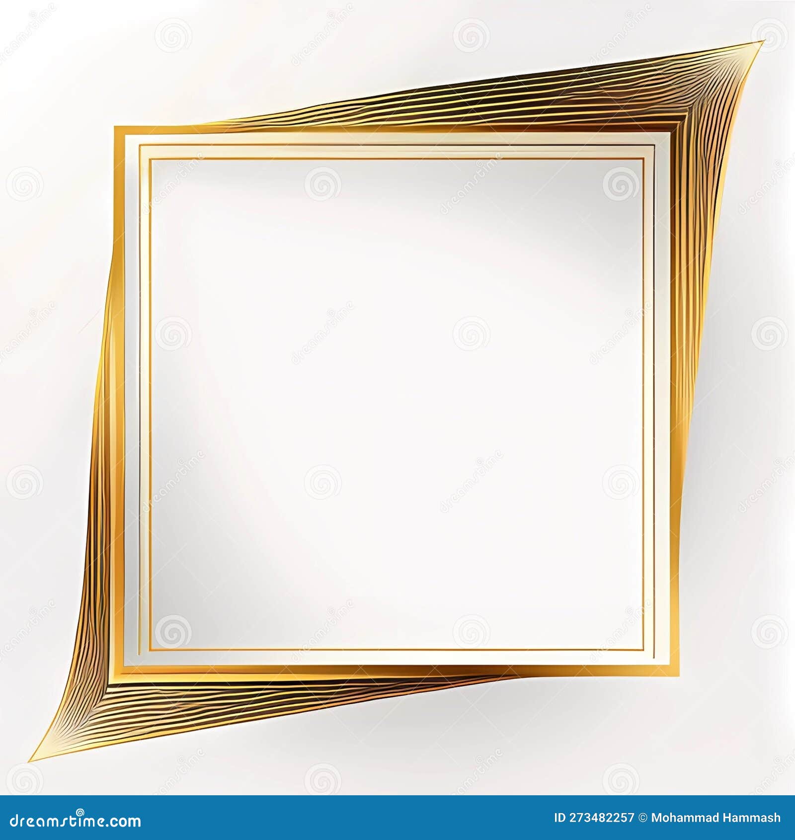 Minimal Golden Line Border, Made with Generative AI Stock Illustration ...