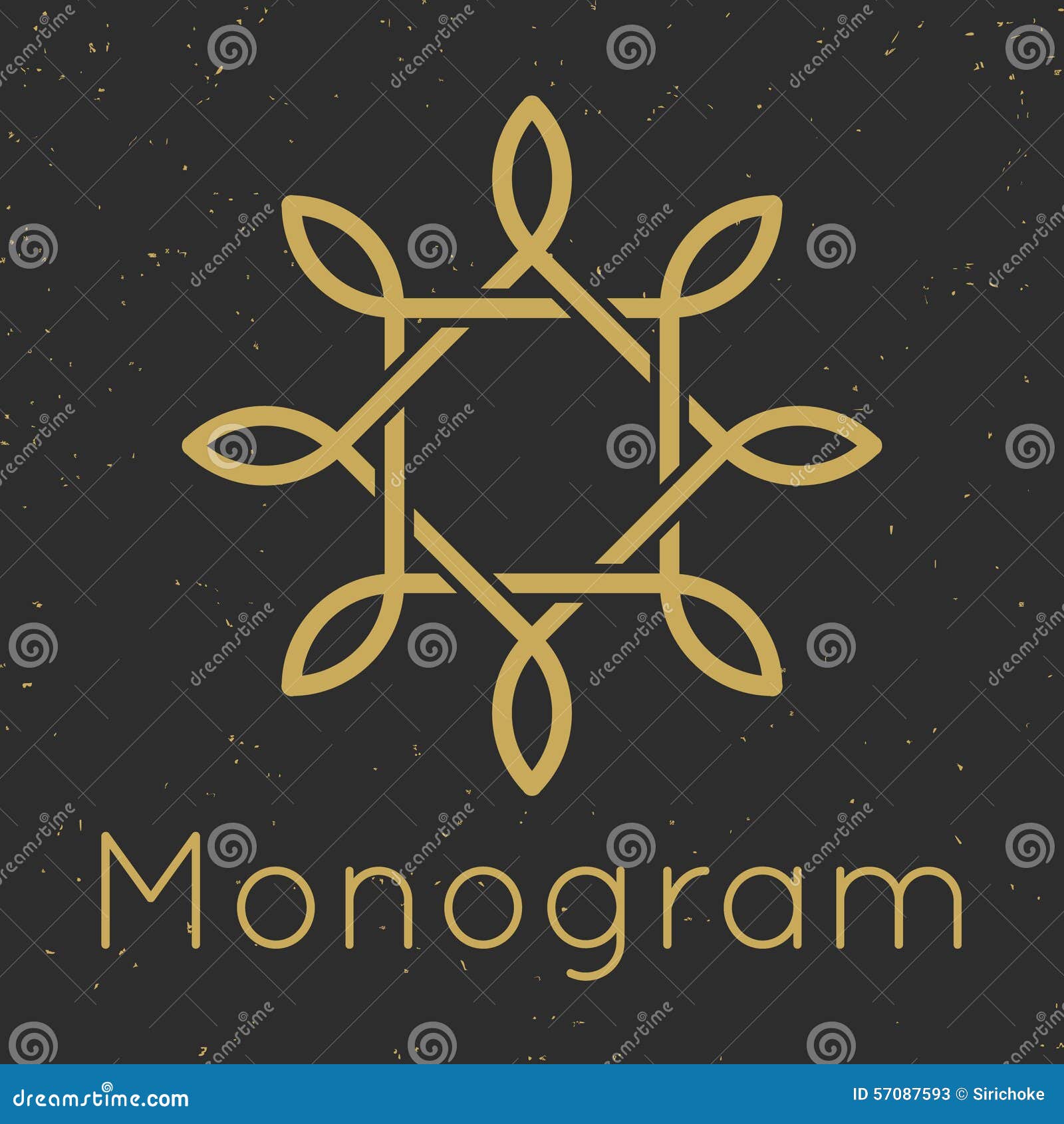 Minimal Graceful Monogram Design Templates Stock Vector - Illustration ...