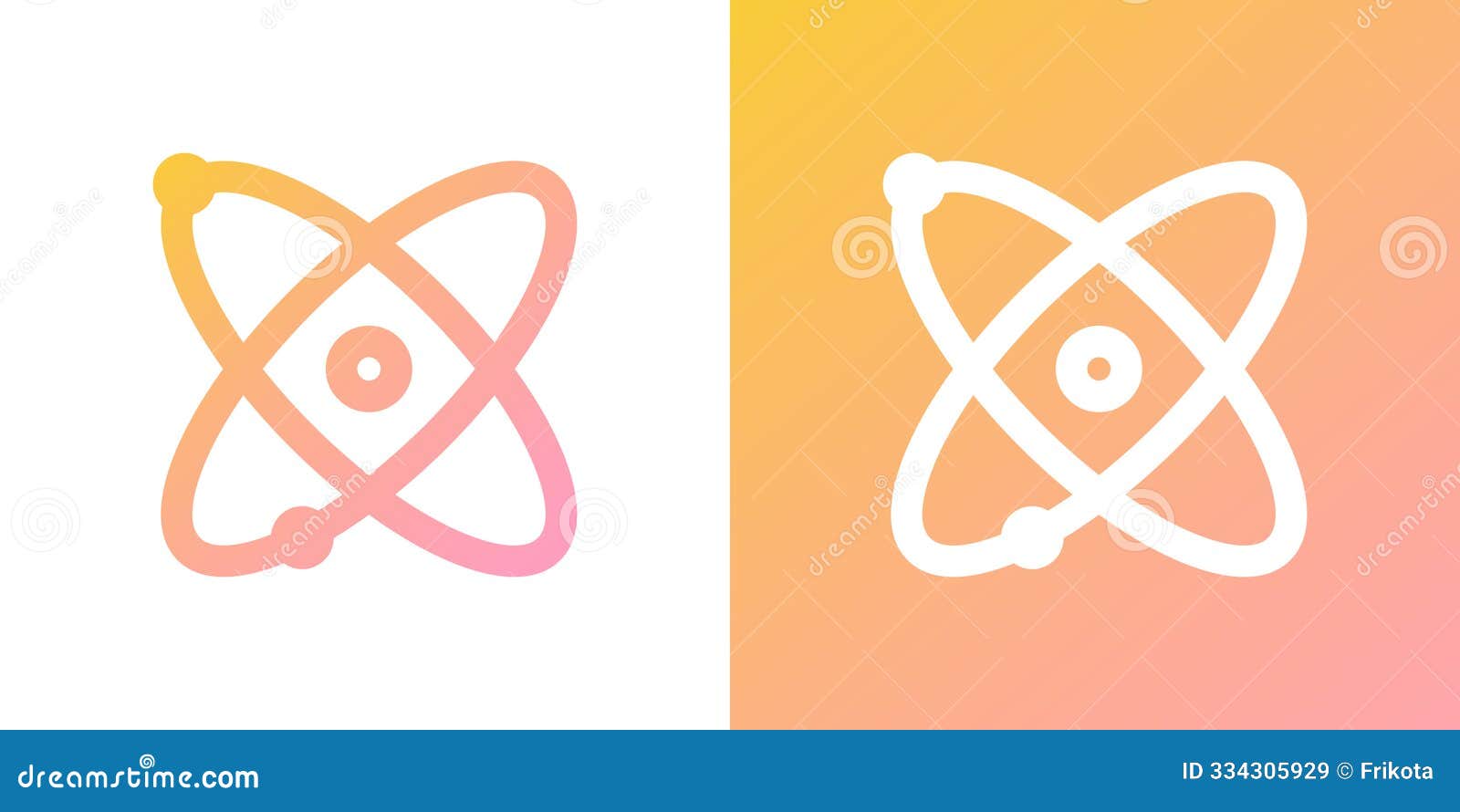 Minimal Gradient Atom Icon. Back To School. Vector Illustration, Flat ...