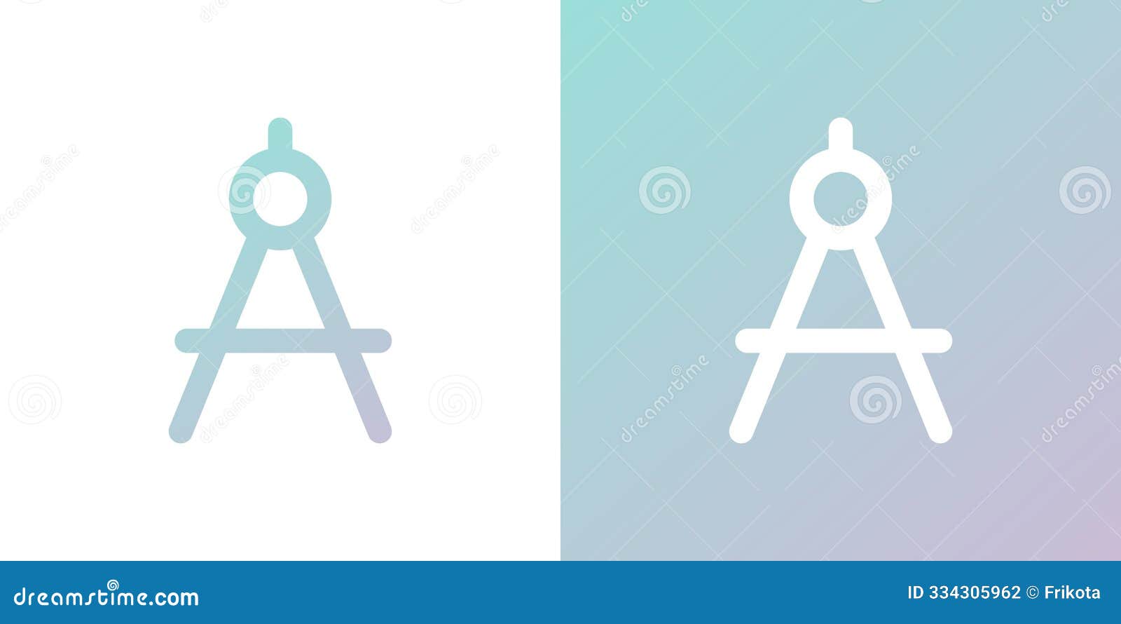 Minimal Gradient Compass Icon. Back To School. Vector Illustration ...