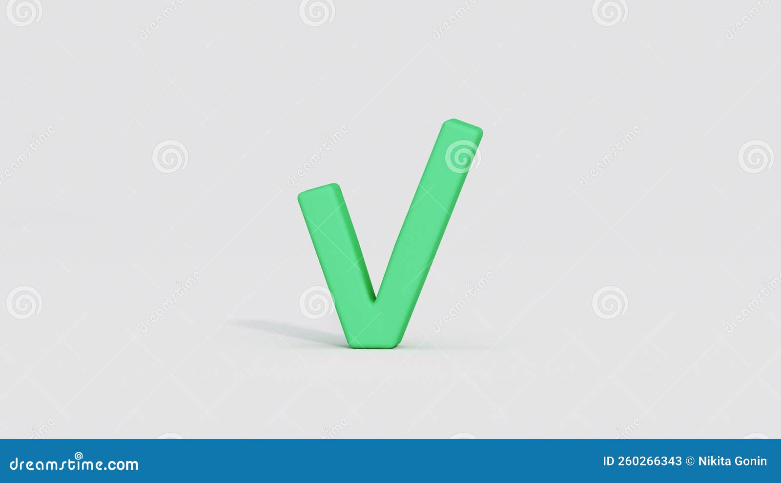 Minimal Green Check Mark 3D Render Illustration Stock Illustration ...
