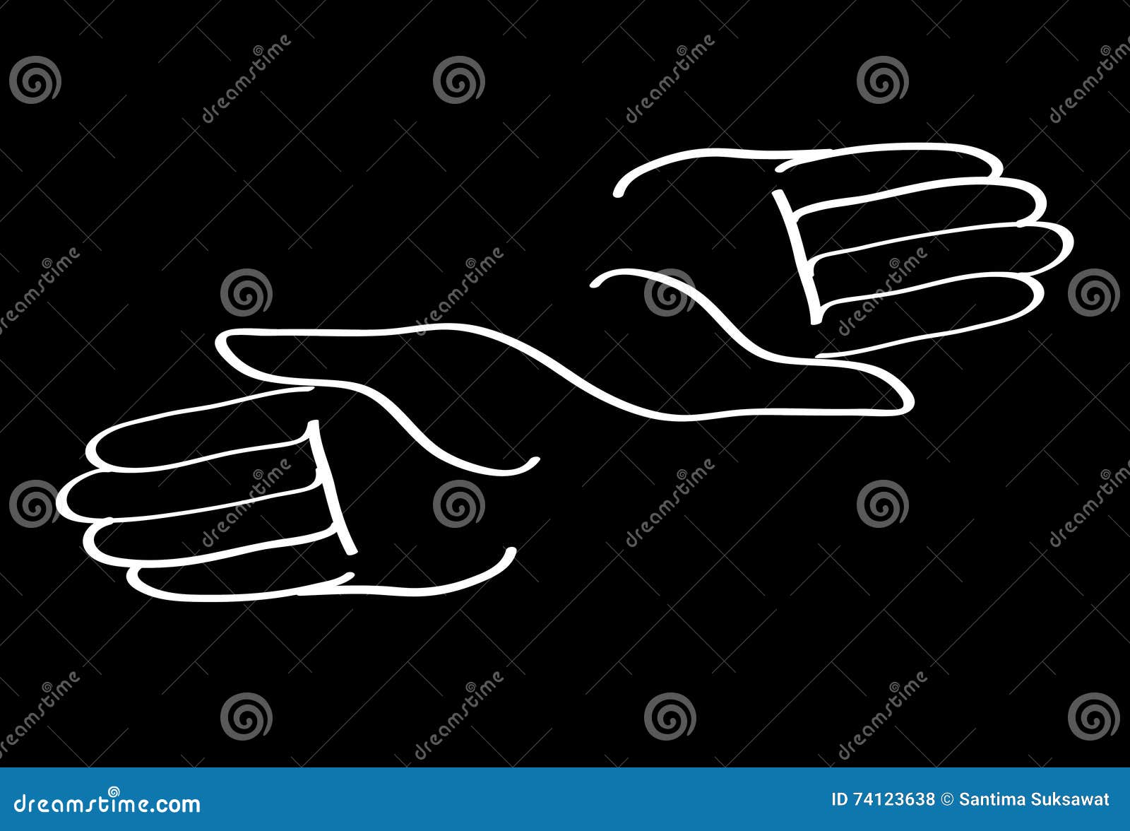 Minimal Hands Together Symbol Vector | CartoonDealer.com #74124086