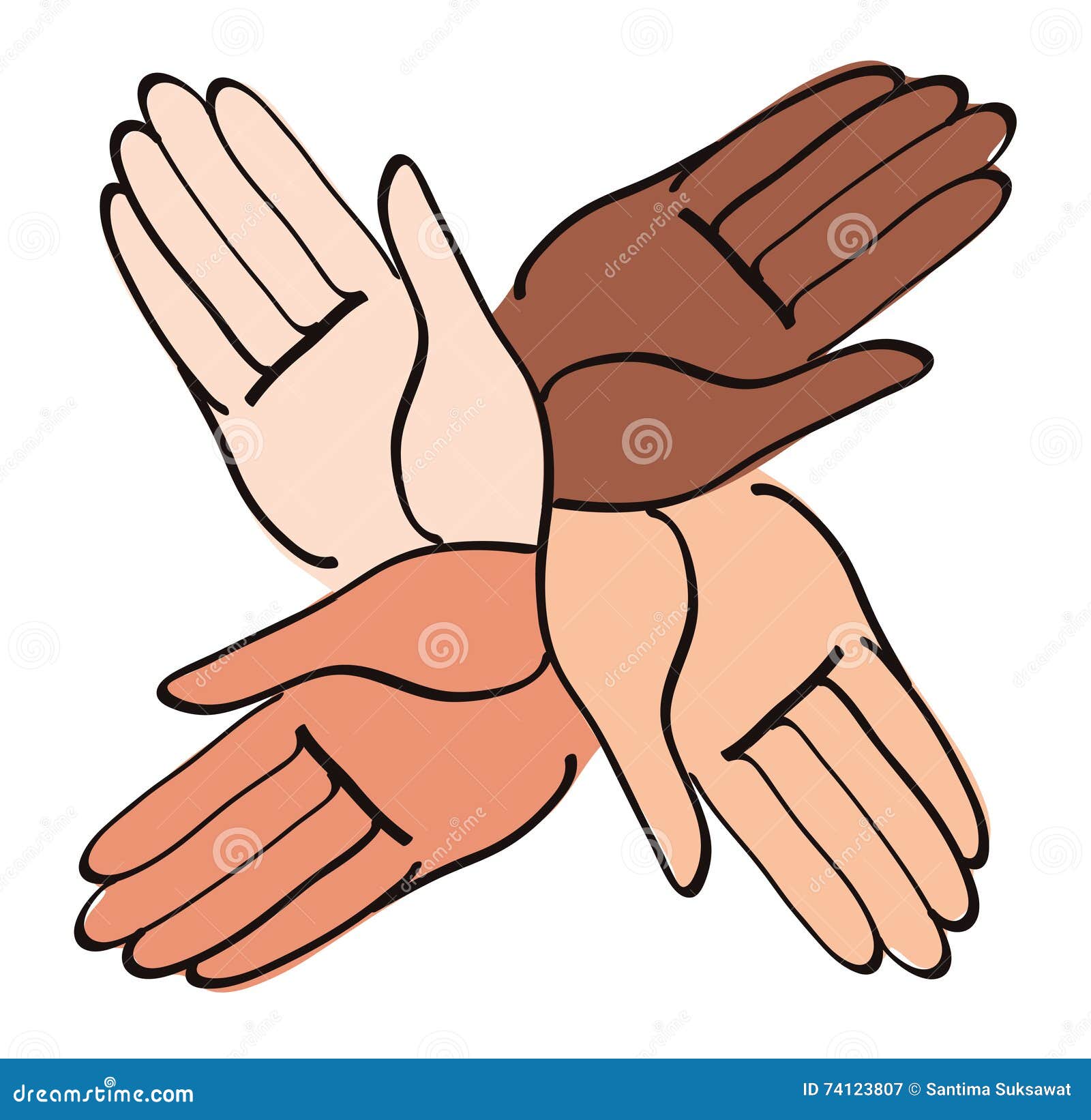 Minimal Hands Together Symbol Vector Stock Vector - Illustration of ...