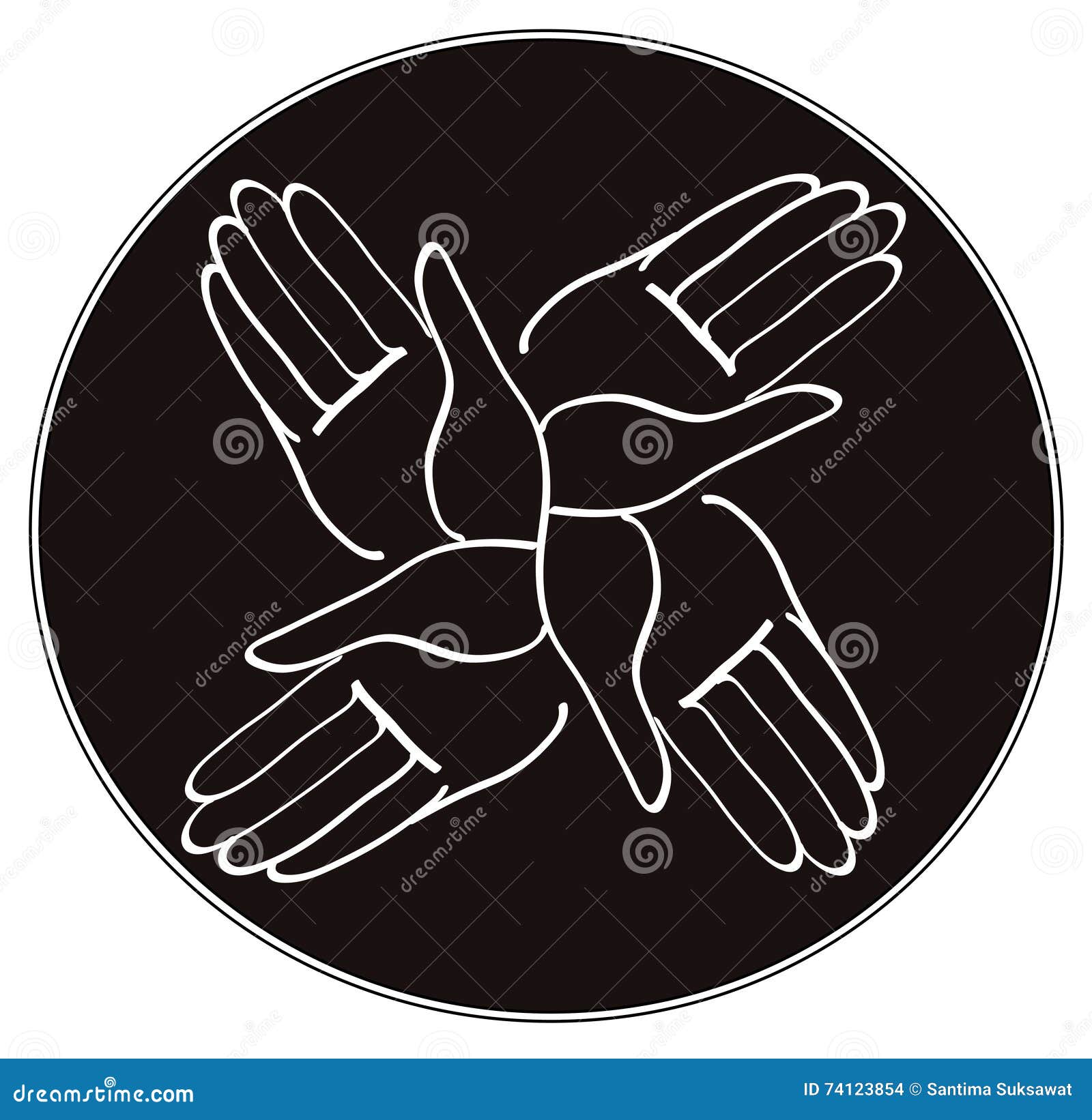 Minimal Hands Together Symbol Vector | CartoonDealer.com #74124086