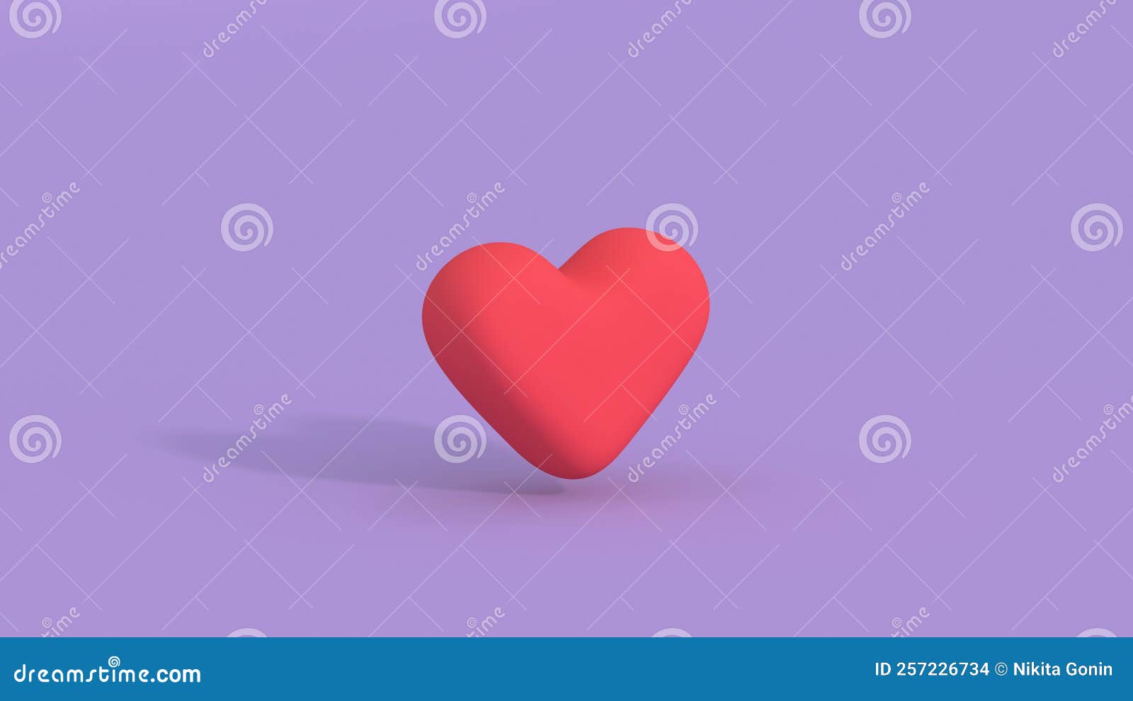 Minimal Heart 3D Render Illustration Stock Illustration - Illustration ...