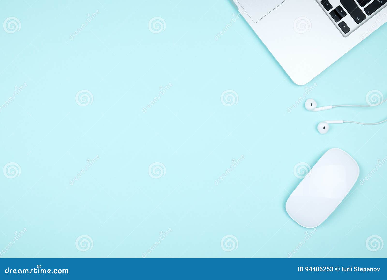 Minimal Home Office Desk. Top View Shot Stock Image - Image of clear ...