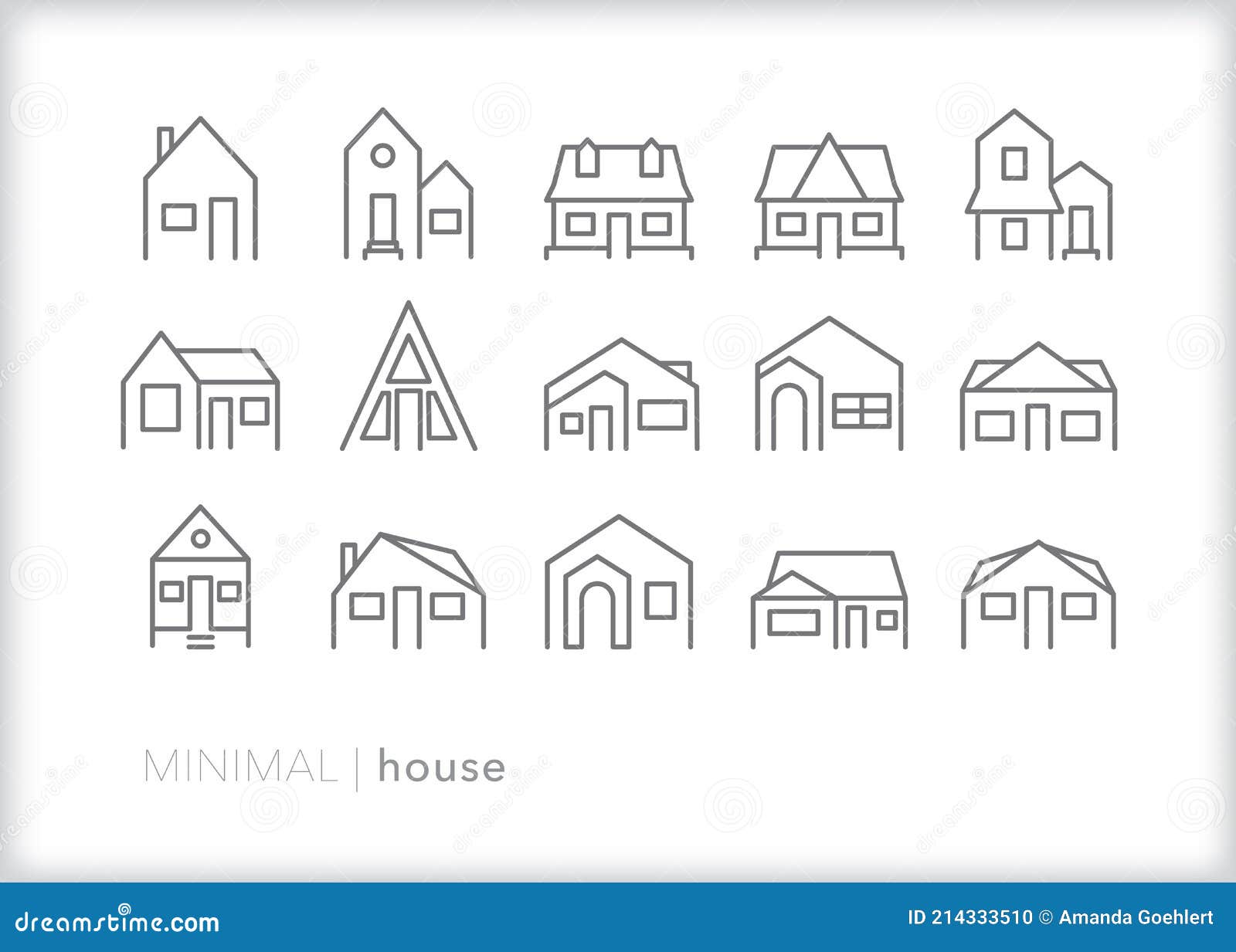 House Icons of Different Types of Family Home Structures Stock Vector ...
