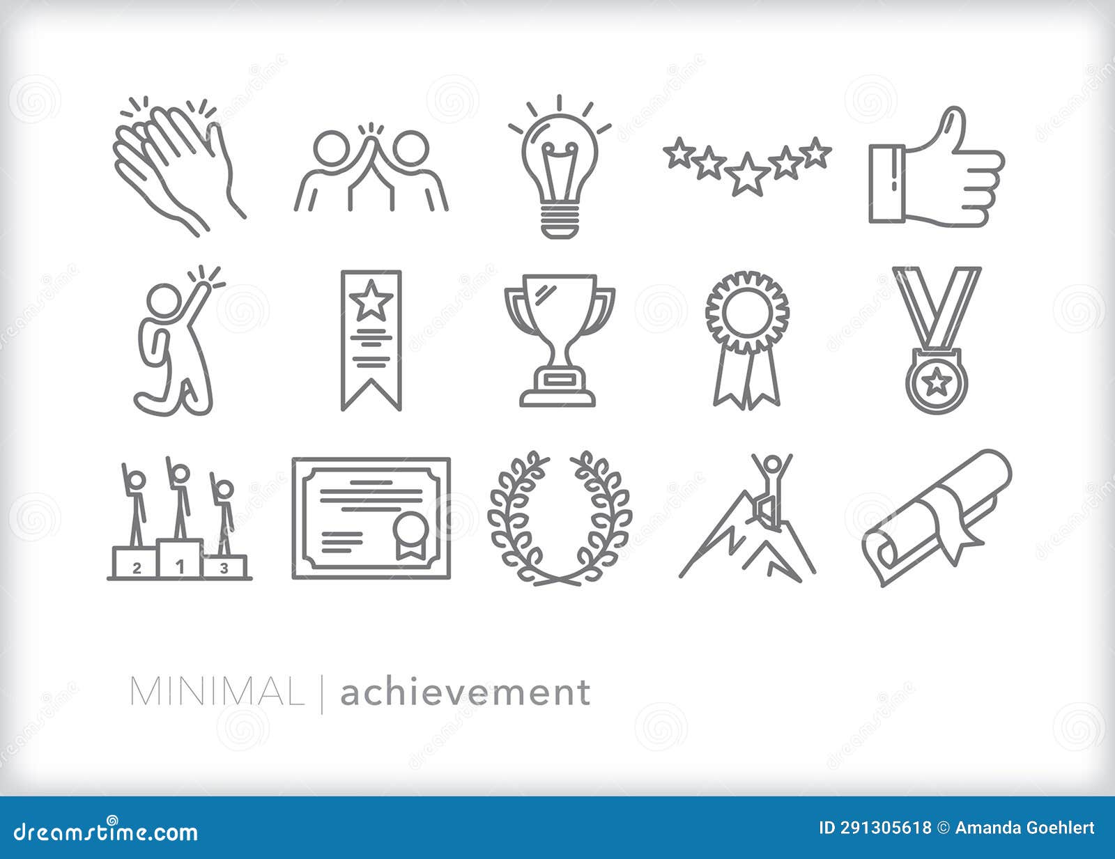 Set of Achievement Icons To Celebrate Accomplishments and Milestones ...