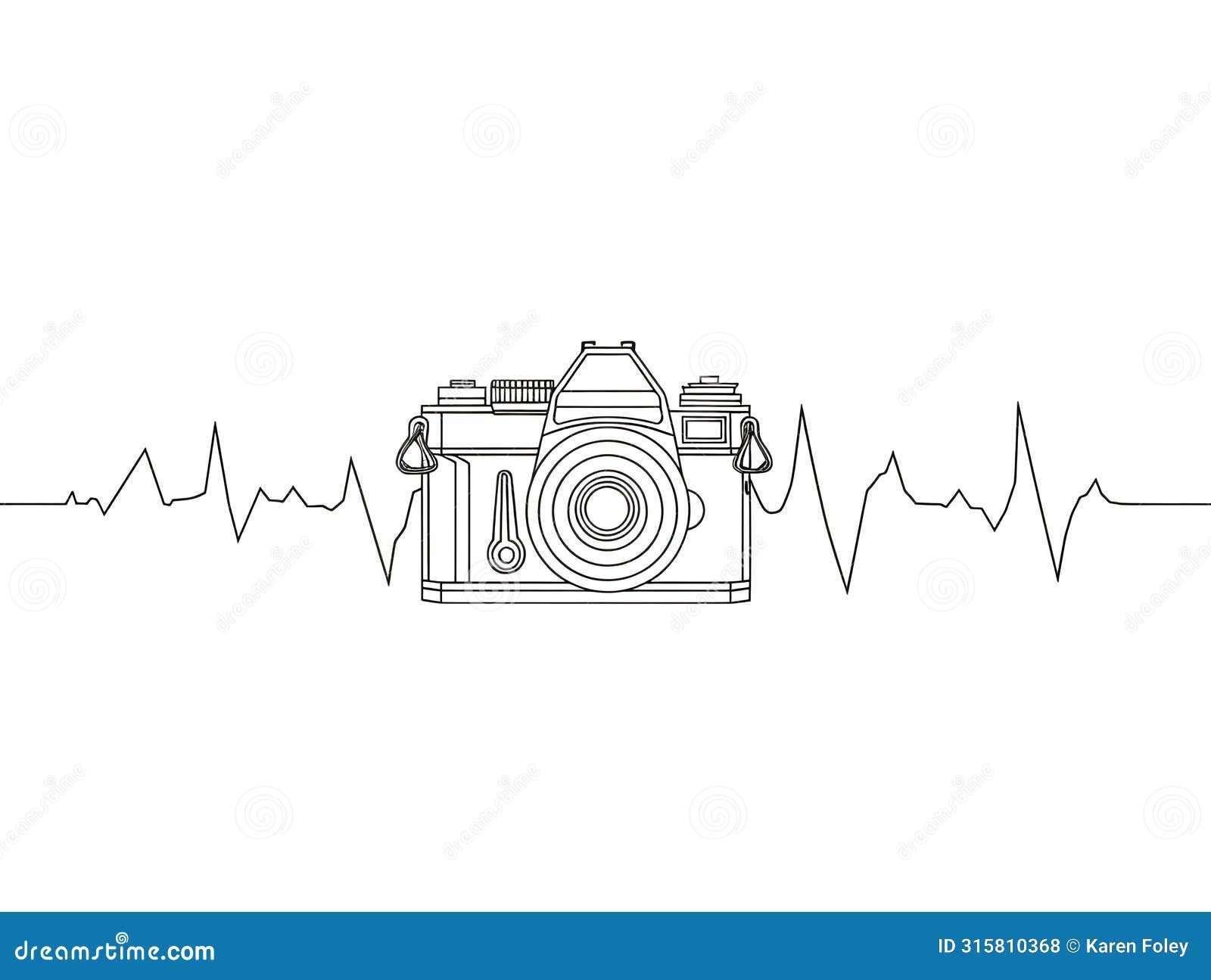 Camera EKG stock illustration. Illustration of line - 315810368