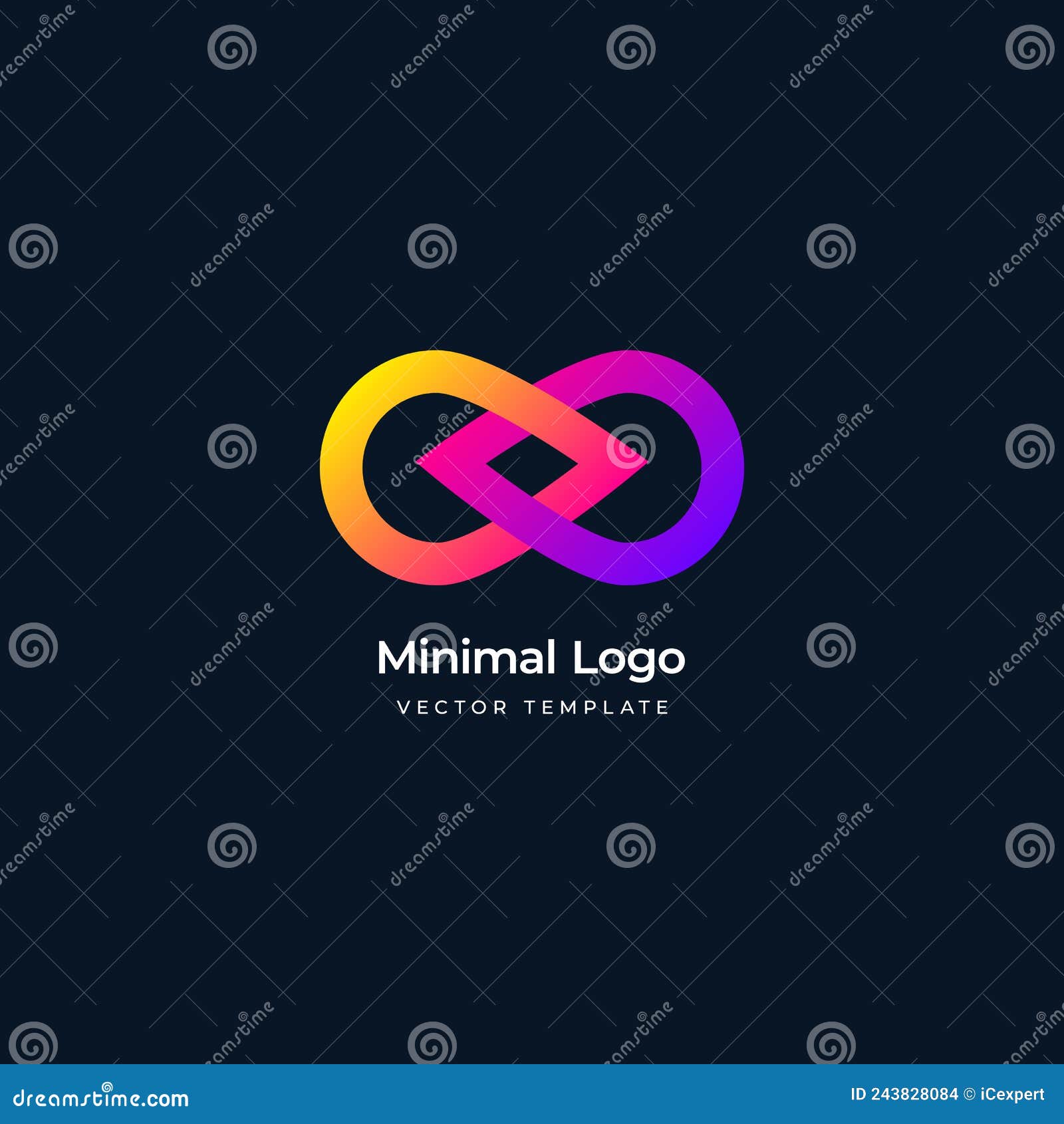 Minimal Infinity Motion Logo Template. Vector Illustration Stock ...