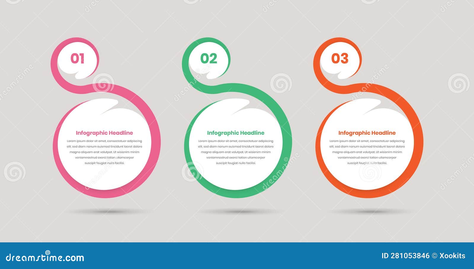 Minimal Infographic Presentation Layout with Abstract Spiral Shape ...