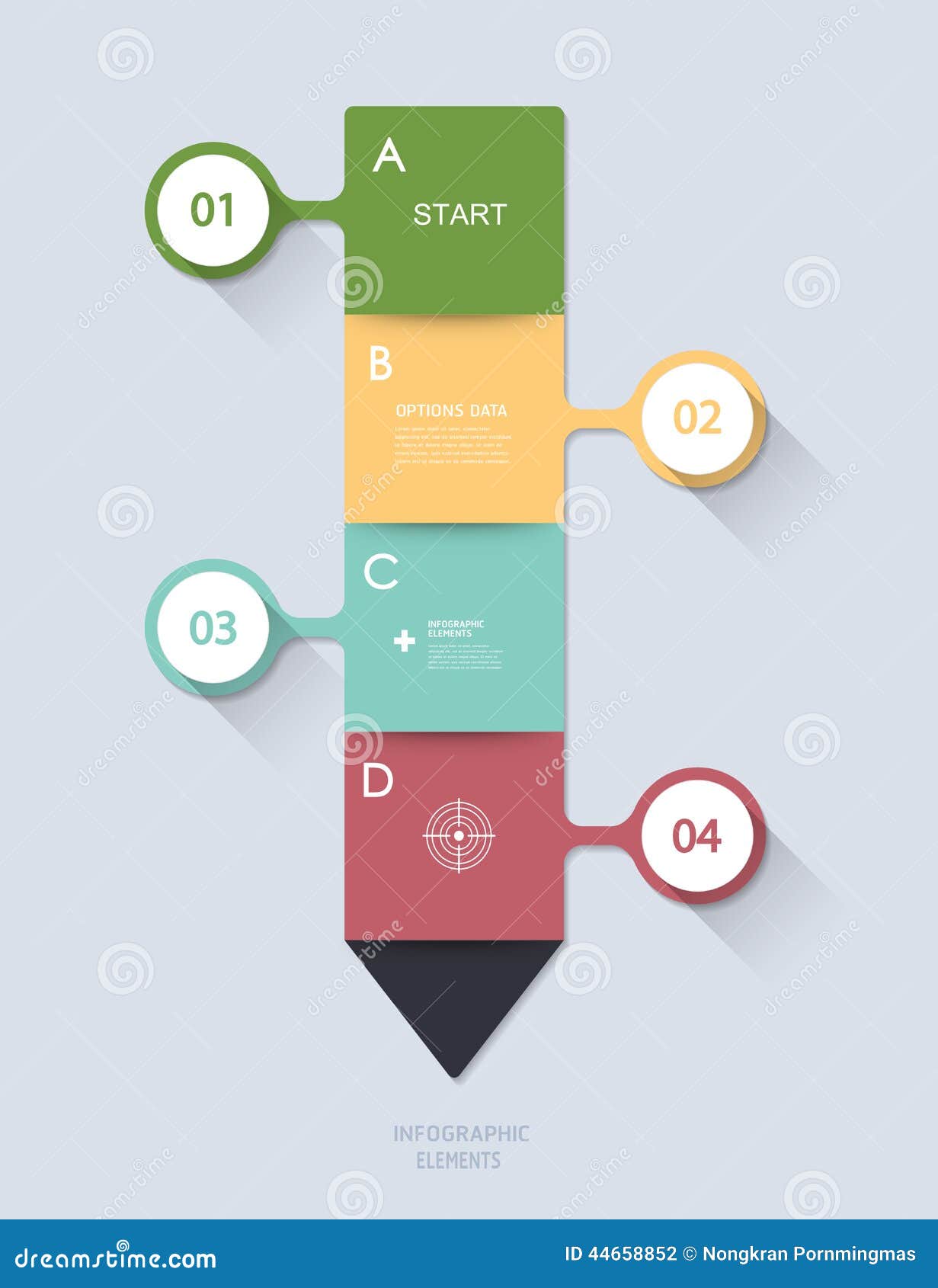 Minimal Infographic Step By Step Template Cartoon Vector ...