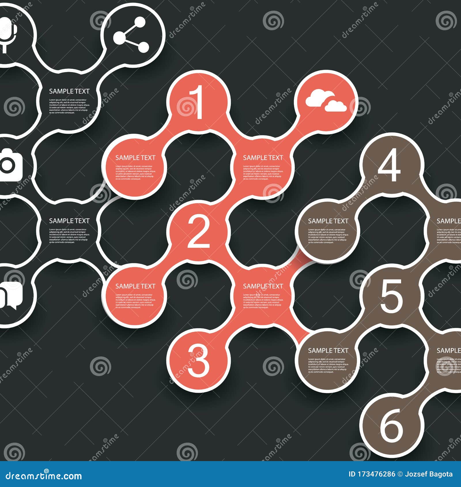 Minimal Infographics Design - Connections Stock Vector - Illustration ...