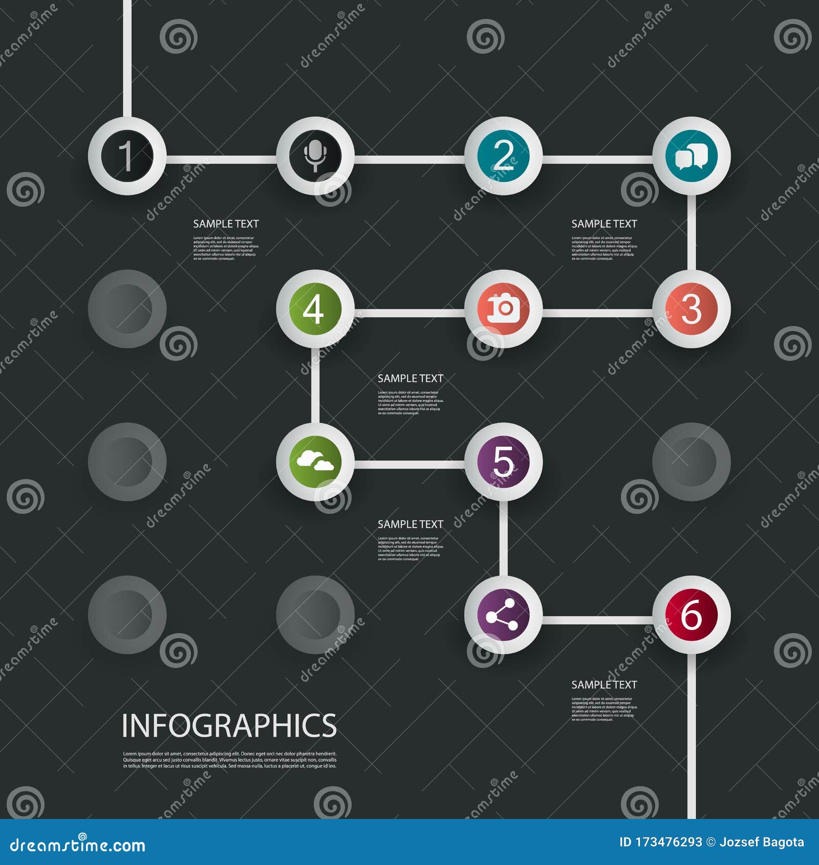 Minimal Infographics Design - Timeline Stock Vector - Illustration of ...