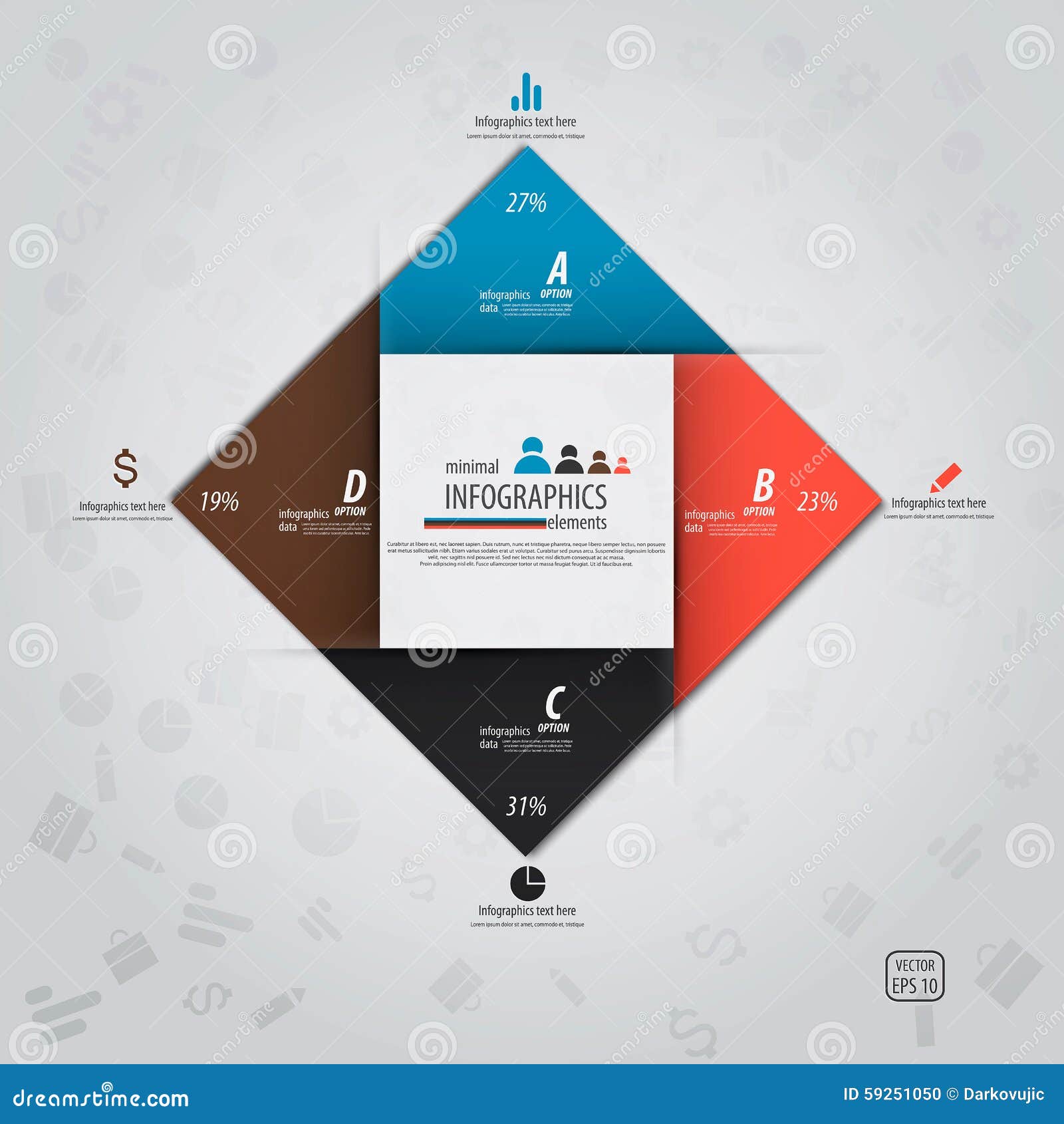 Minimal Infographics Design. Vector Stock Vector - Illustration of ...
