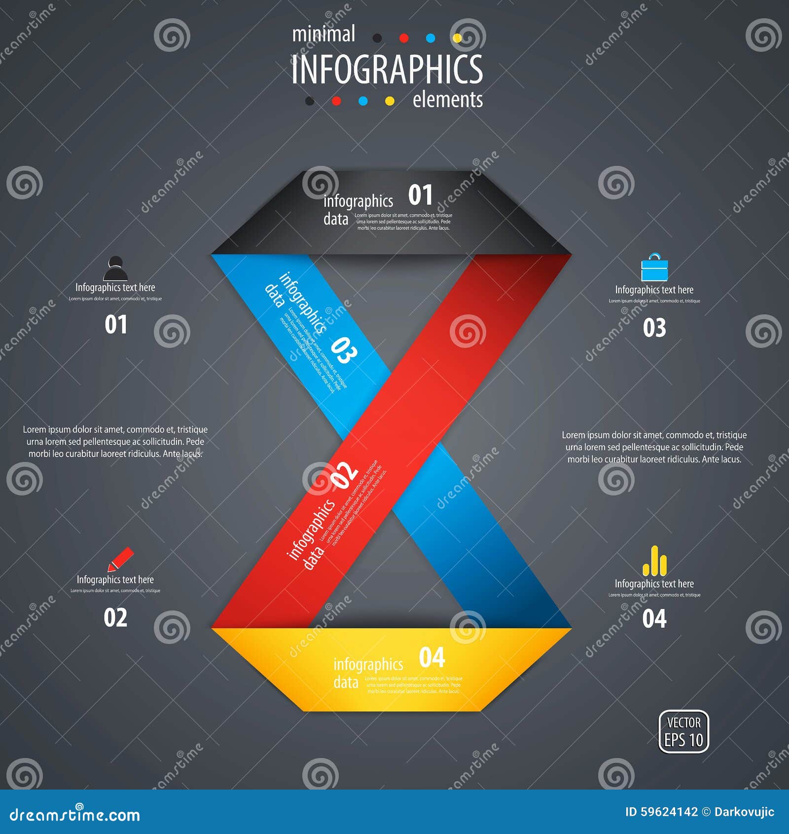 Minimal Infographics Design. Vector Stock Vector - Illustration of load ...