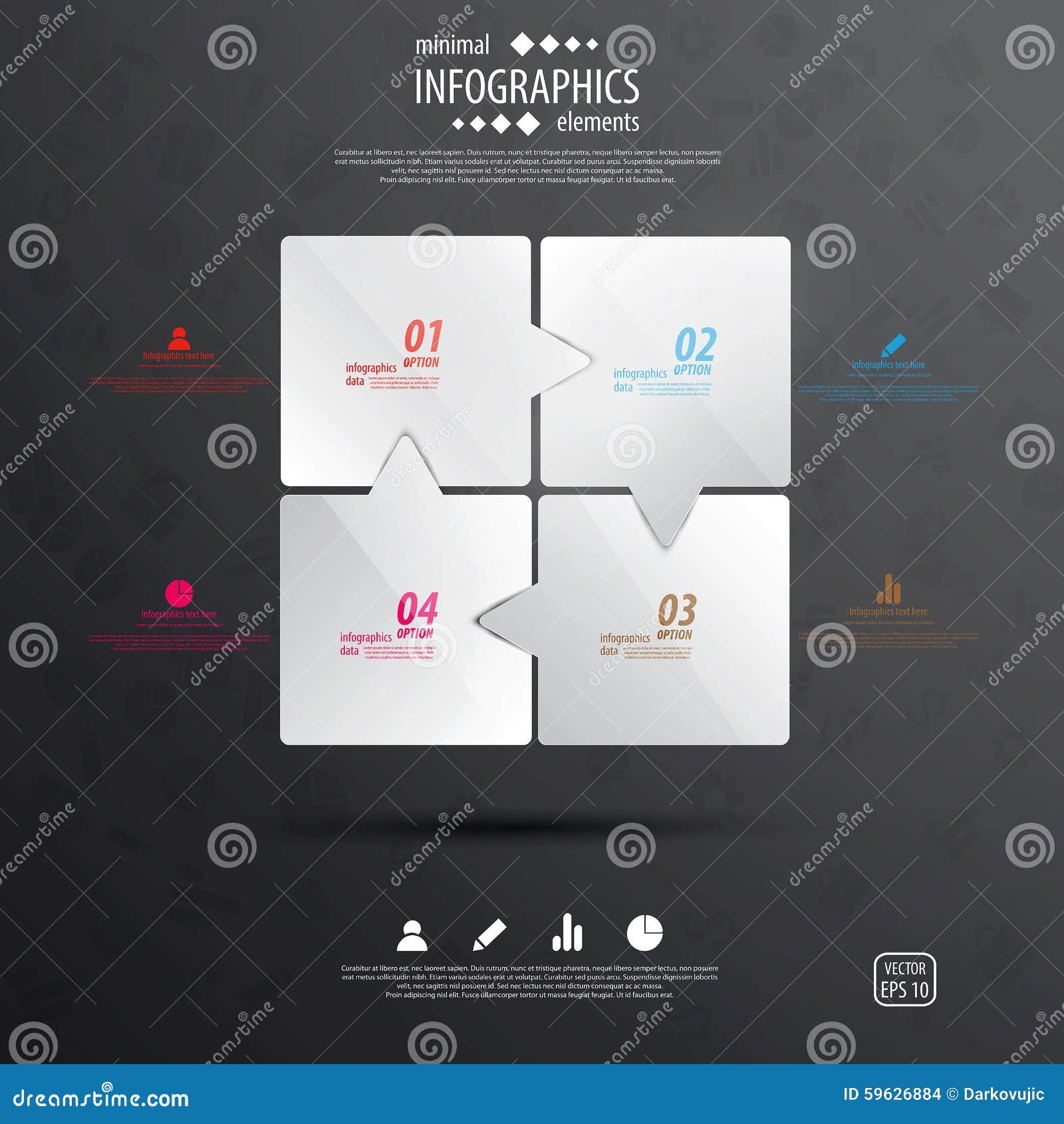 Minimal Infographics Design. Vector Stock Vector - Illustration of data ...