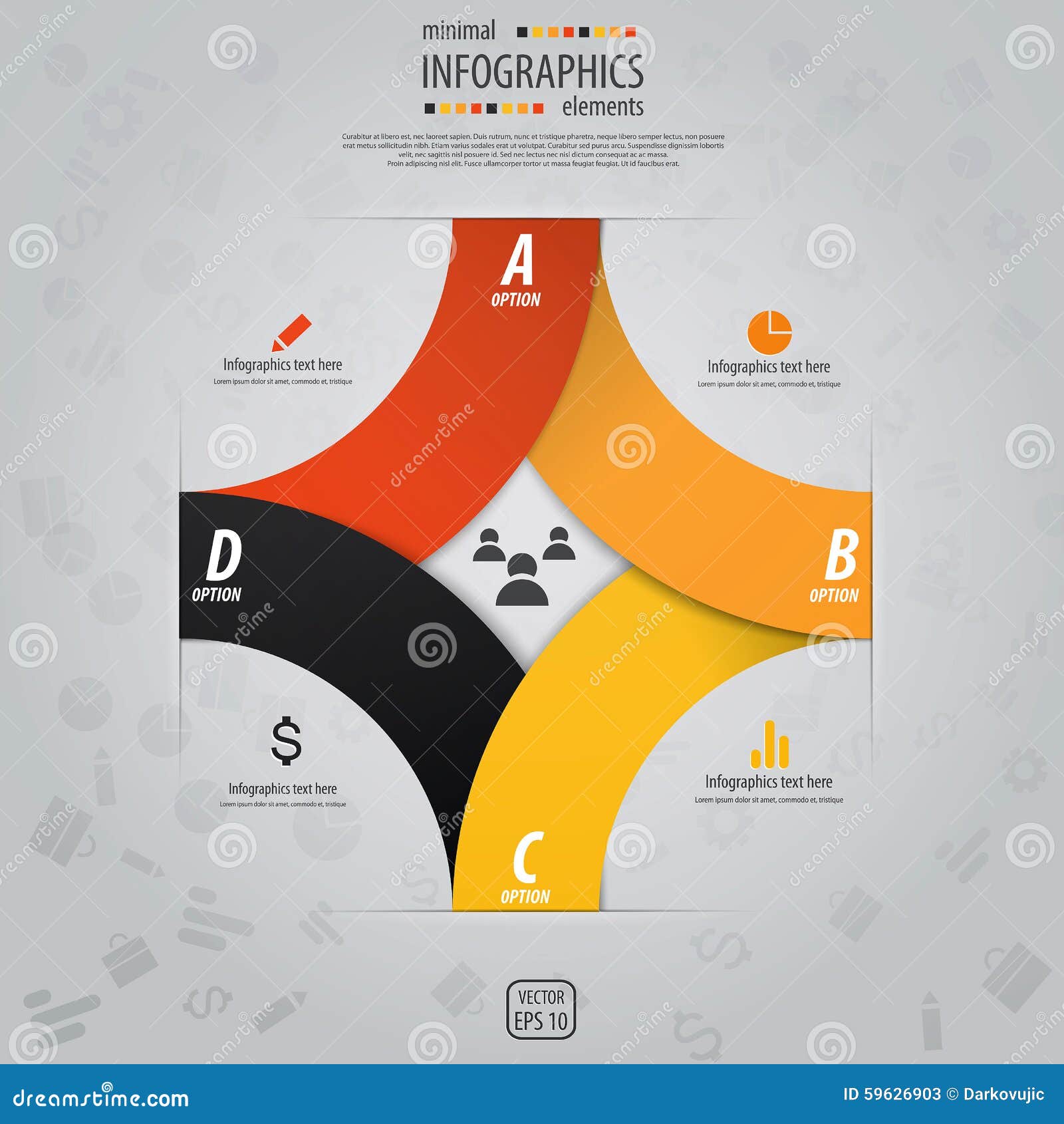 Minimal Infographics Design. Vector Stock Vector - Illustration of ...