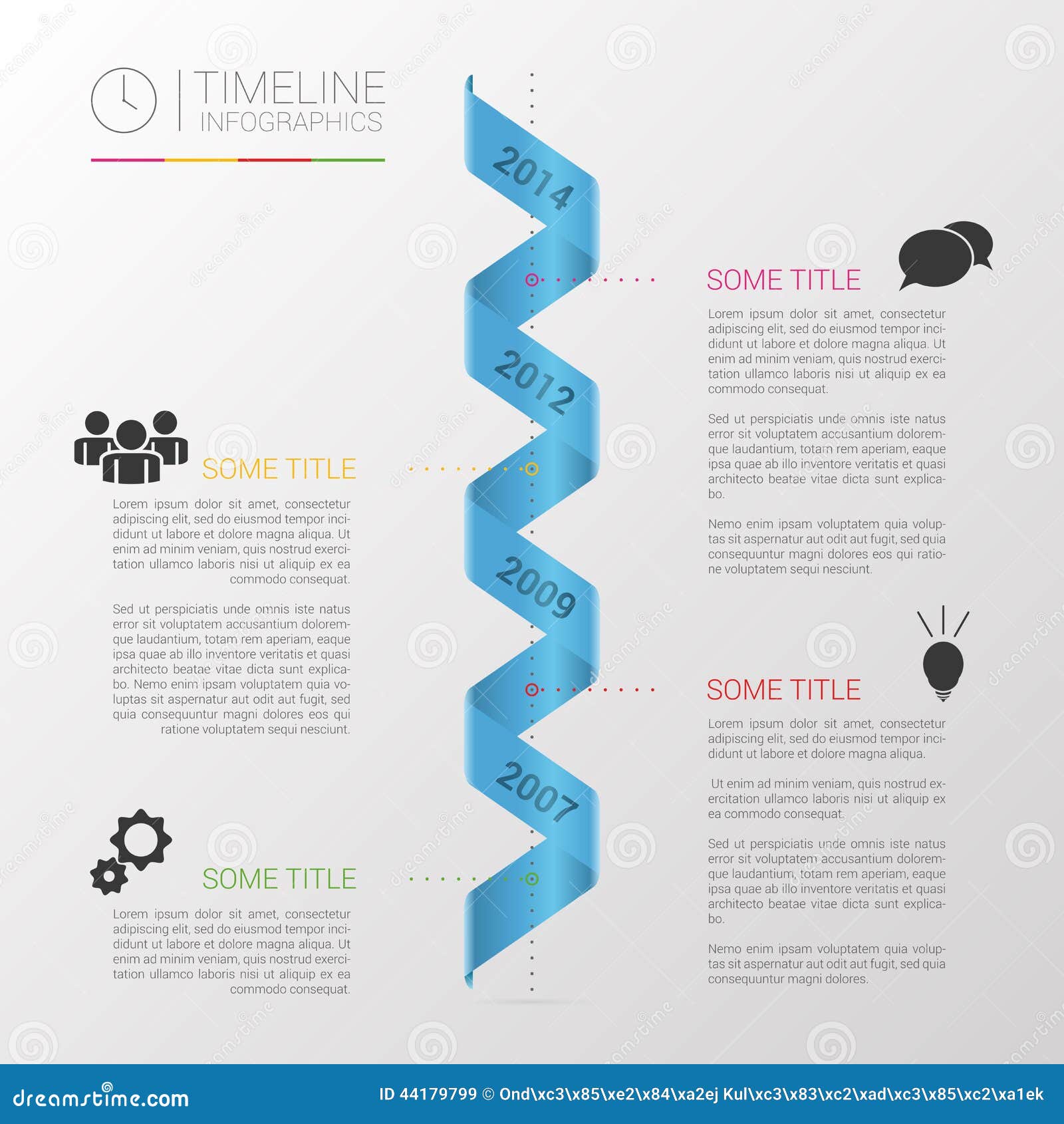 Minimal Infographics Design Vector with Spiral Stock Vector ...