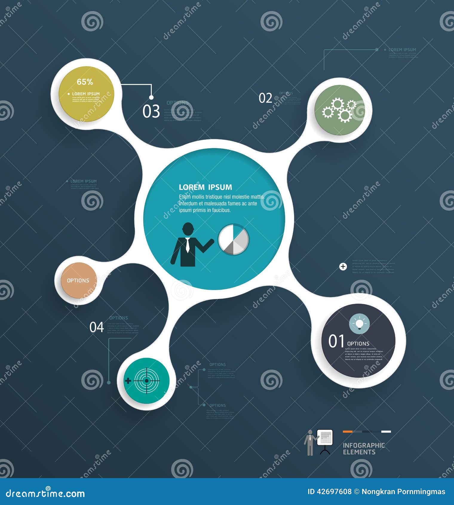Minimal Infographics.molecule Design Stock Vector - Illustration of ...