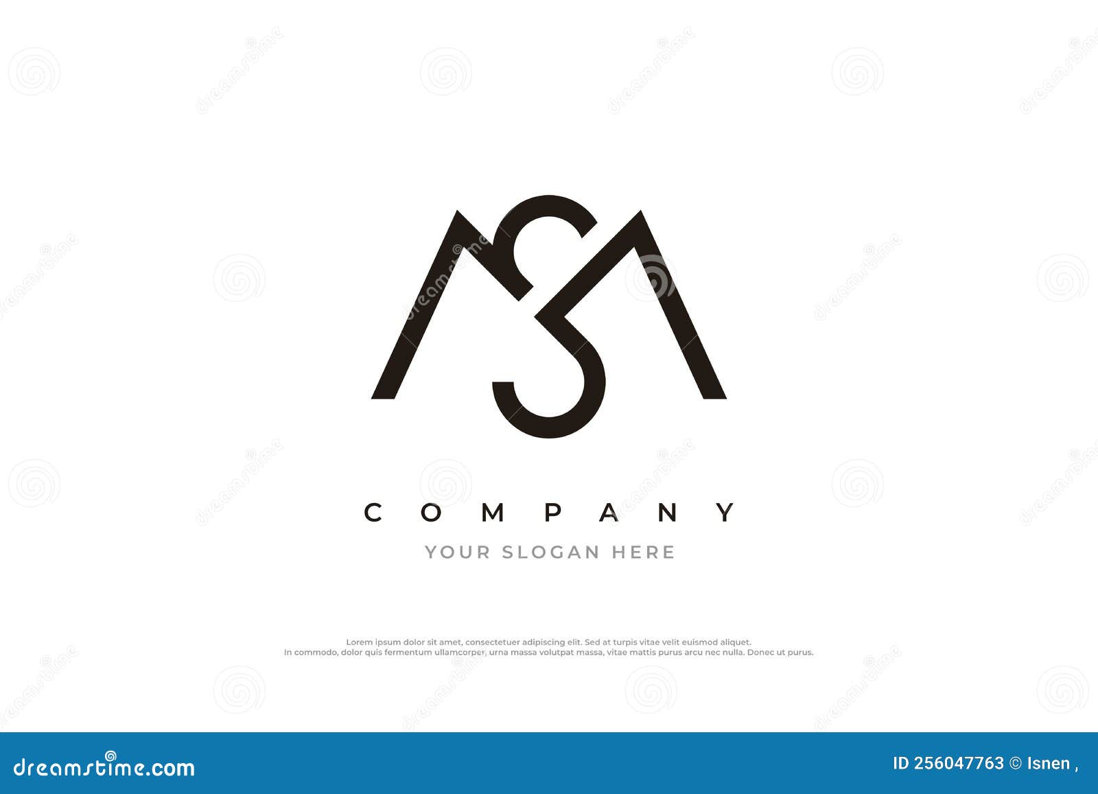 Initial Letter SM Logo or MS Monogram Logo Design Vector Stock Vector ...