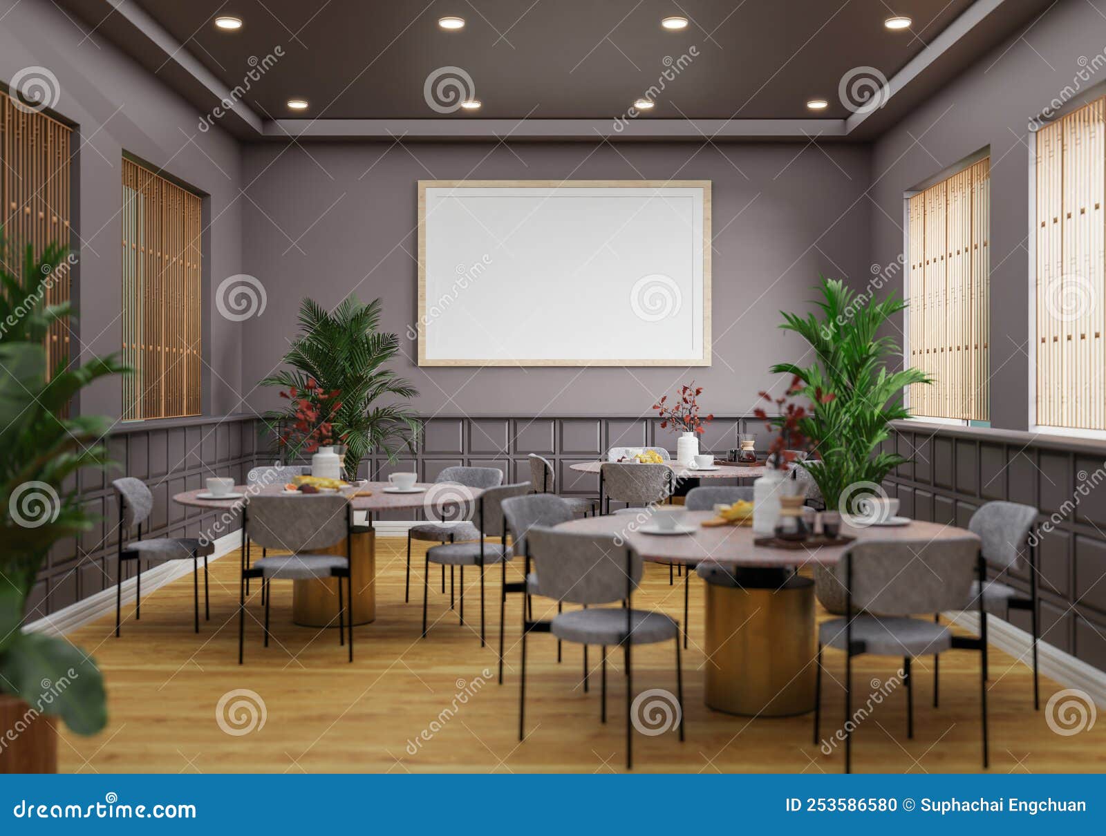 Minimal Interior Style Poster Mock Up the Living Room Wall. .copy Space ...