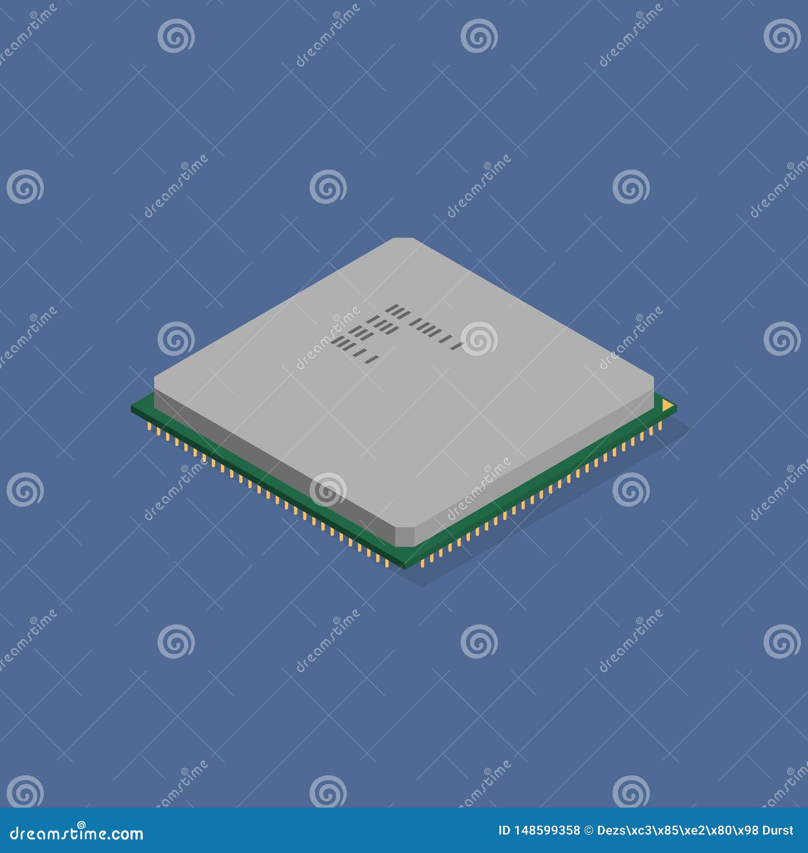 Minimal Isometric Computer Processor Illustration Stock Illustration ... Minimal Isometric Computer Processor Illustration Stock Illustration ...