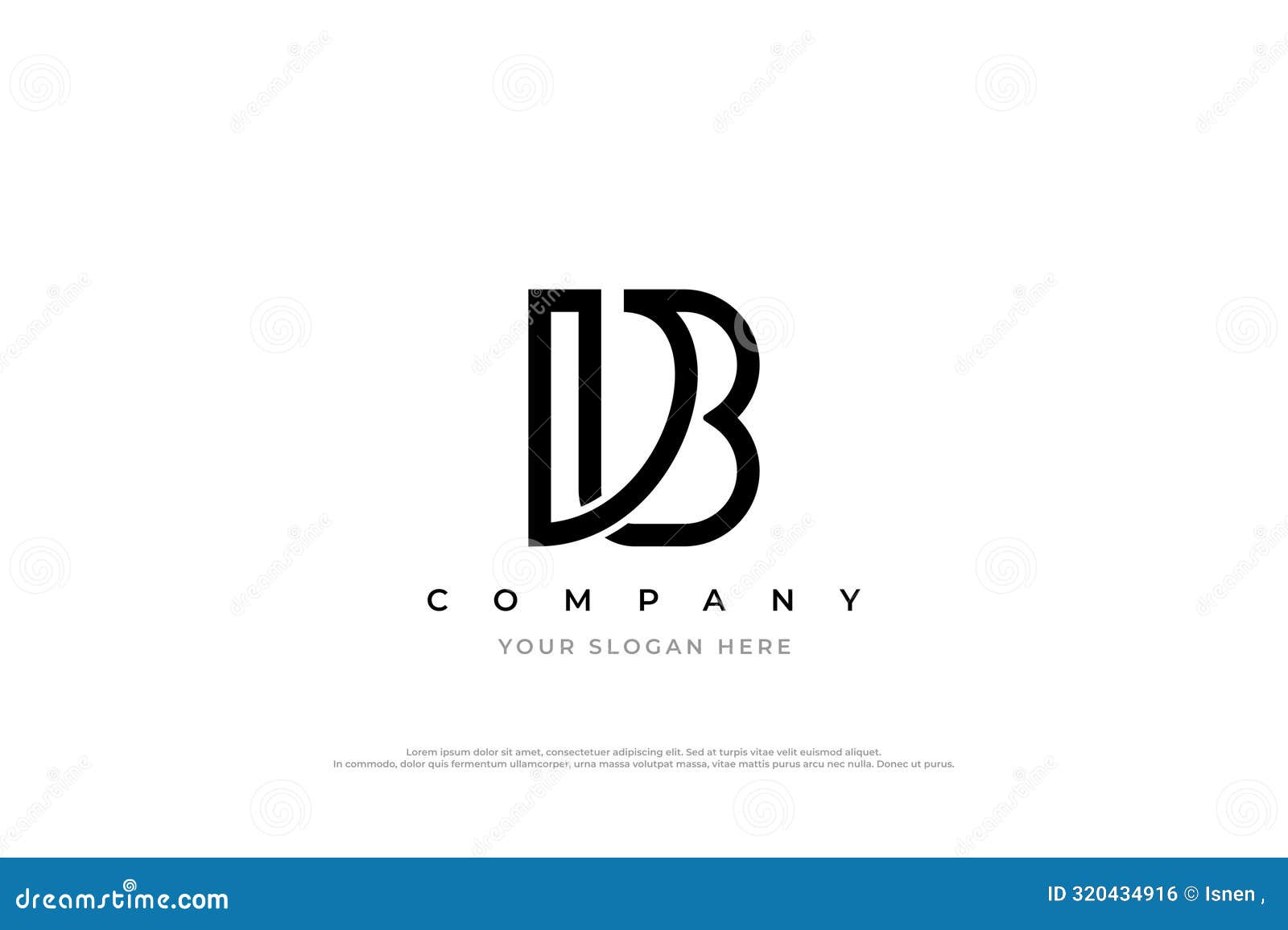 Minimal Letter DB or BD Logo Design Stock Vector - Illustration of ...