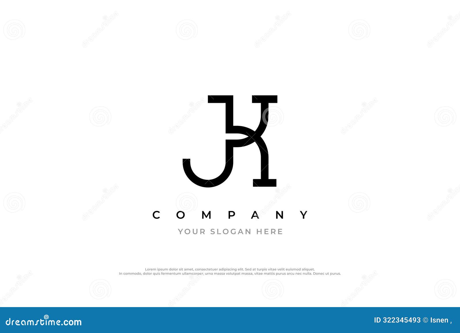 Minimal Letter JK Logo Design Vector Stock Vector - Illustration of ...