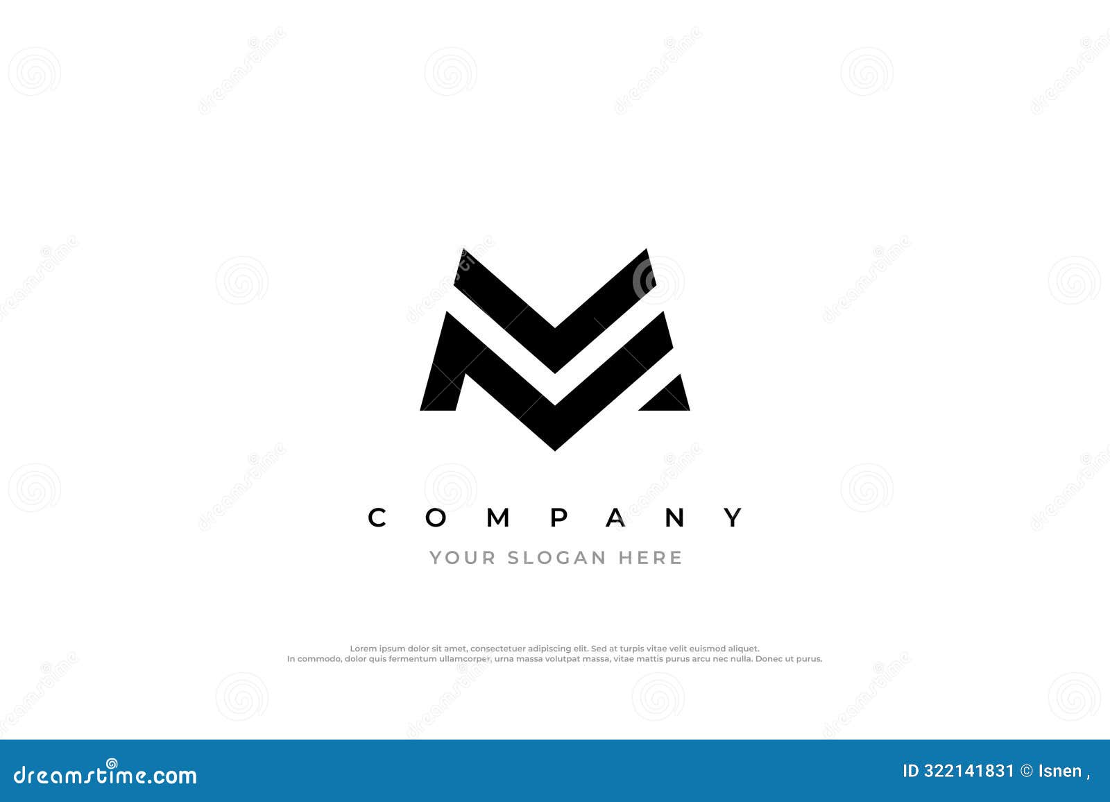 Minimal Letter M Logo Design Stock Vector - Illustration of company ...