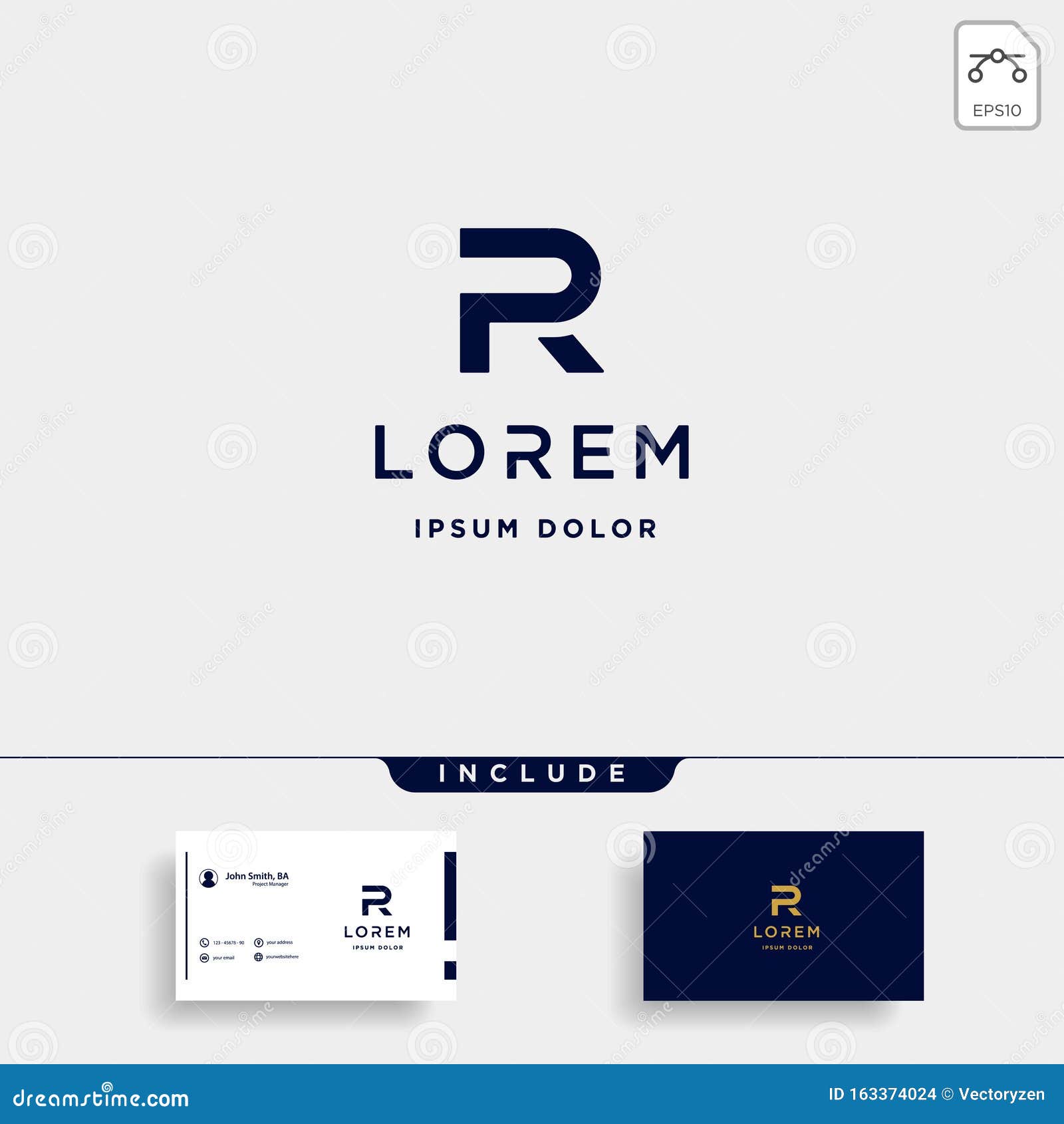 Minimal Letter R Logo Design Simple Vector Stock Photo - Image of ...