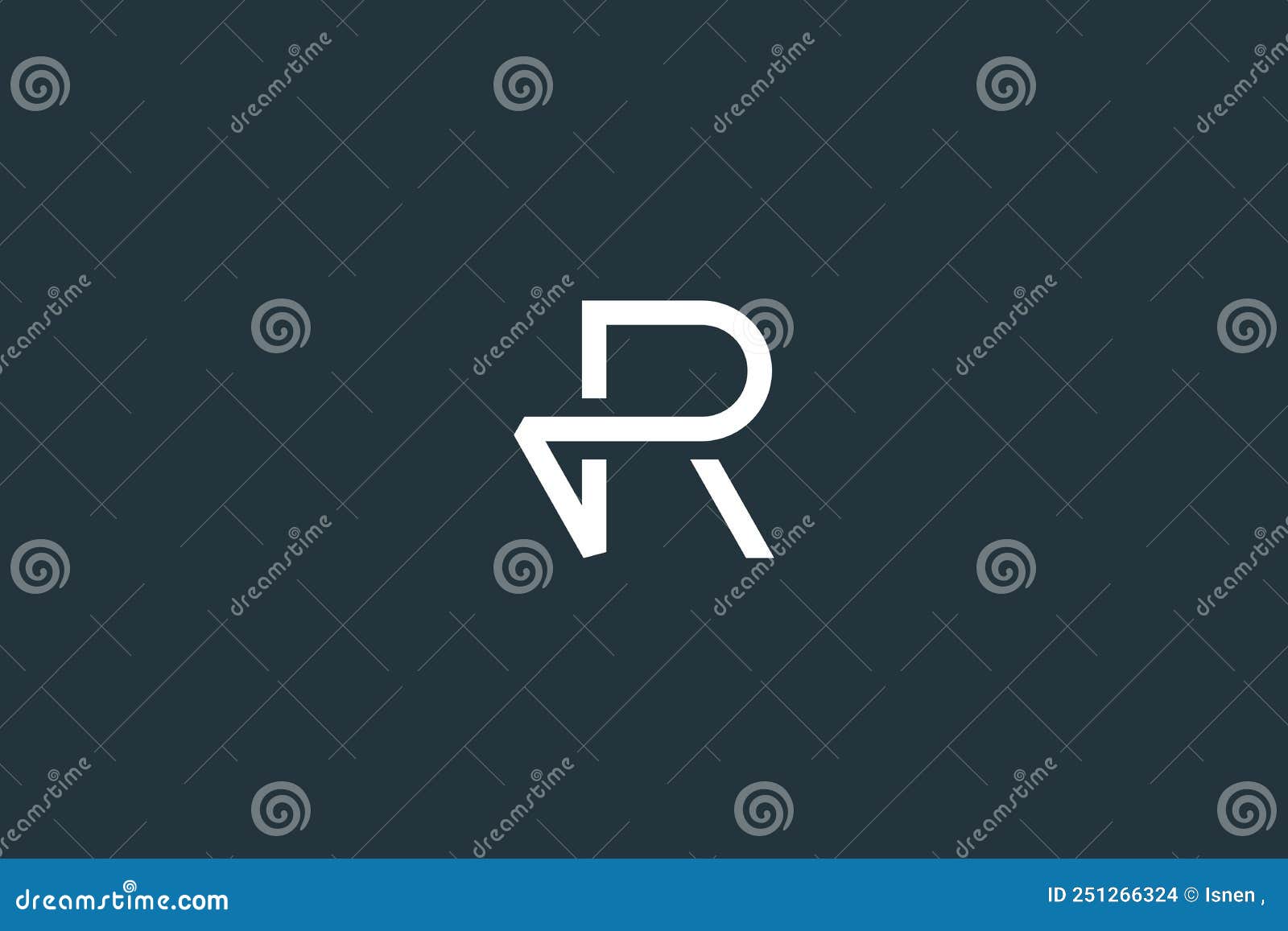 Minimal Initial Letter R Logo Design Vector Stock Vector - Illustration ...