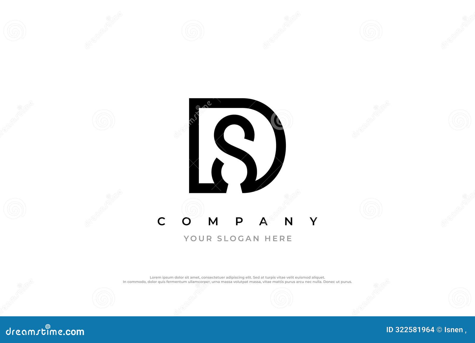 Minimal Letter SD or DS Logo Design Stock Vector - Illustration of ...