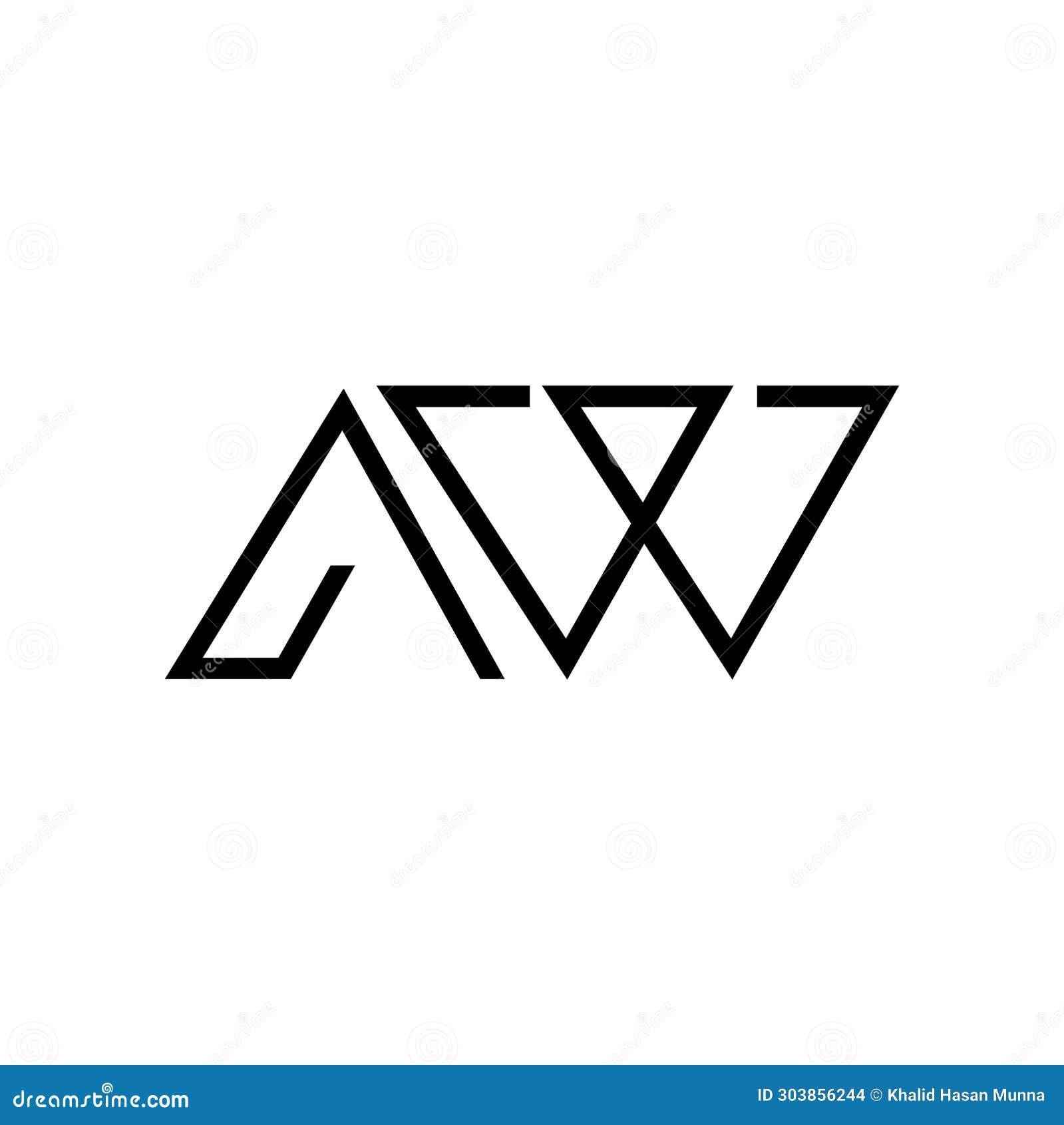 Minimal Letters AW Logo Design Stock Vector - Illustration of corporate ...
