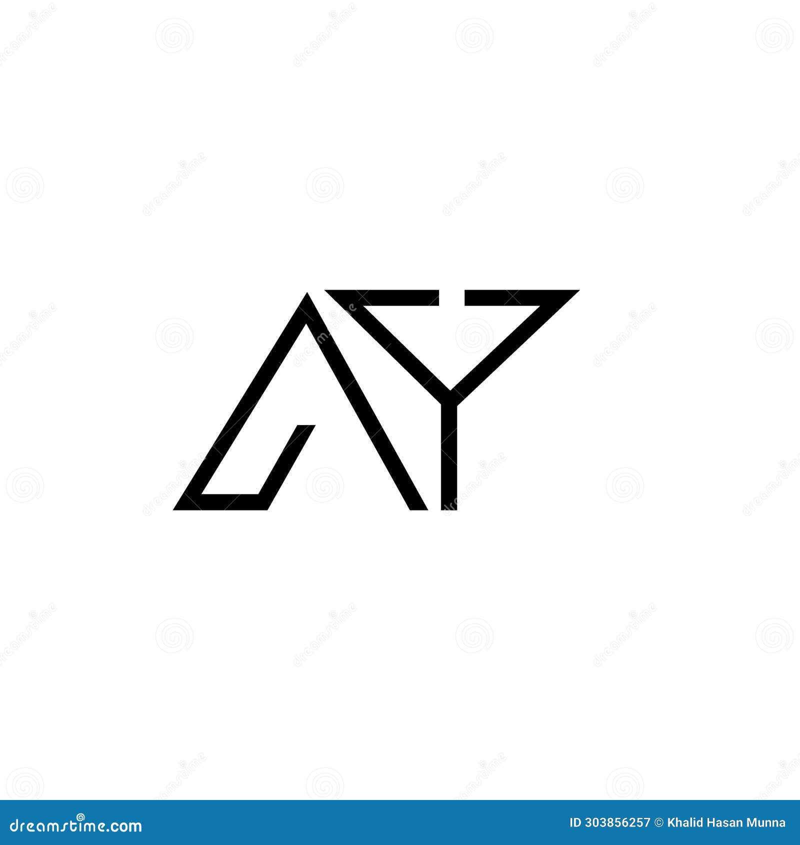 Minimal Letters AY Logo Design Stock Vector - Illustration of vector ...