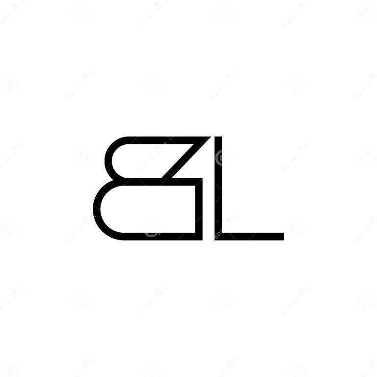Minimal Letters BL Logo Design Stock Vector - Illustration of monogram ...