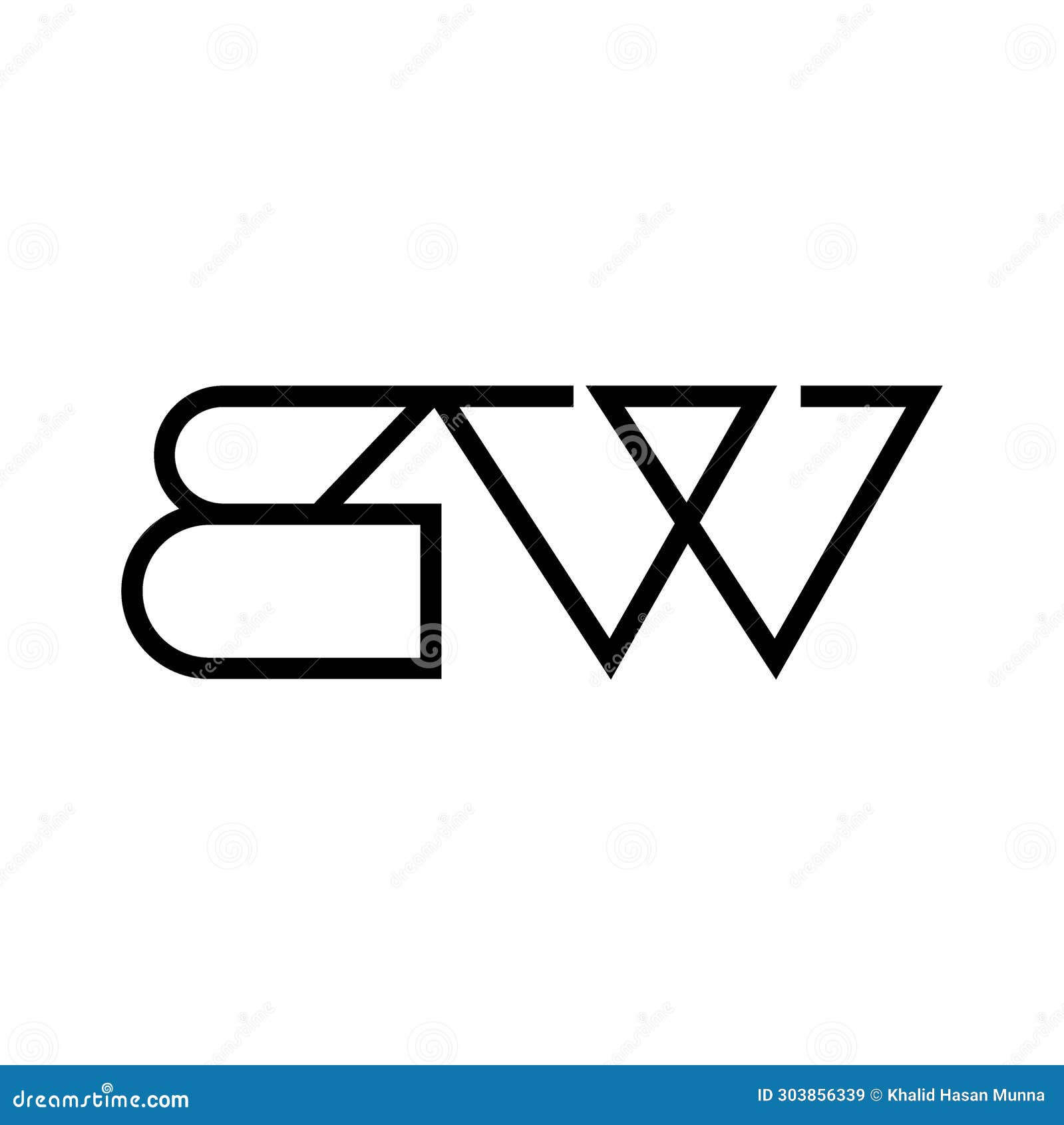 Minimal Letters BW Logo Design Stock Vector - Illustration of corporate ...